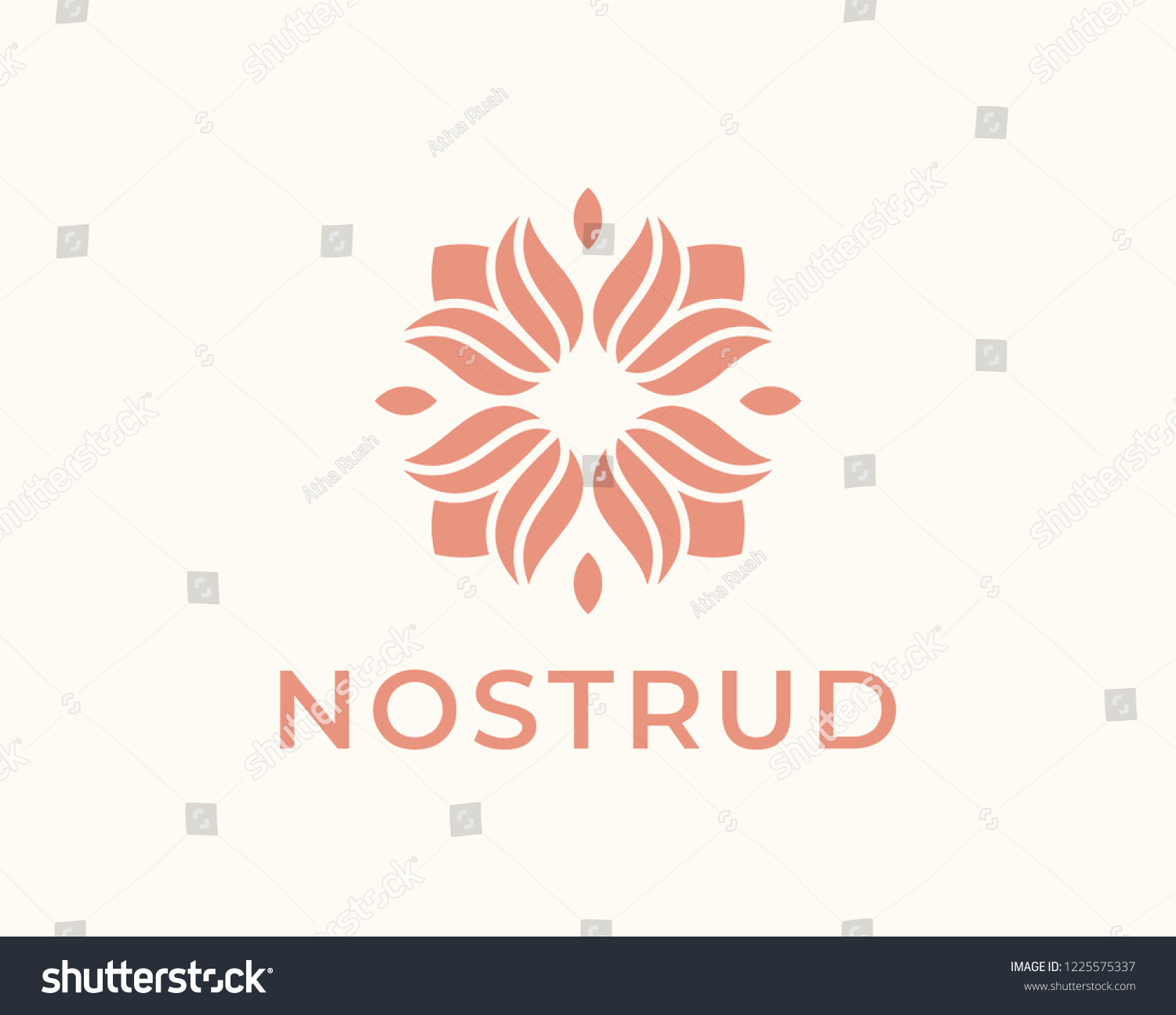 Flower Logo Design Vector Universal Flower Stock Vector (Royalty Free ...