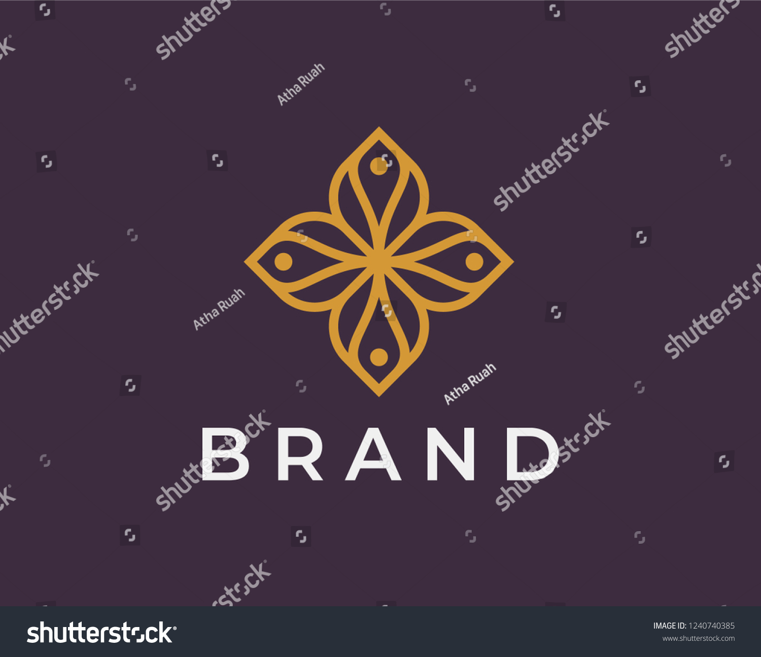 Flower Logo Design Vector Universal Flower Stock Vector (Royalty Free ...