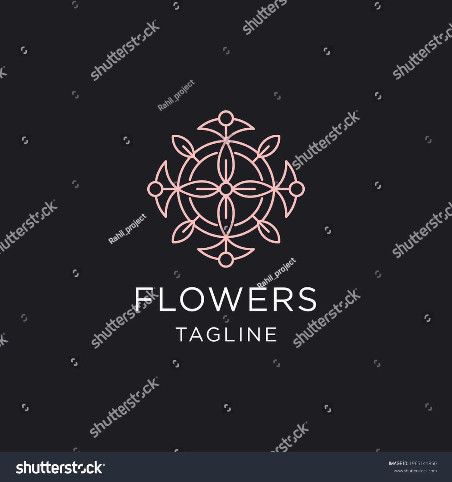 Flower Logo Design Vector Universal Flower Stock Vector (Royalty Free ...
