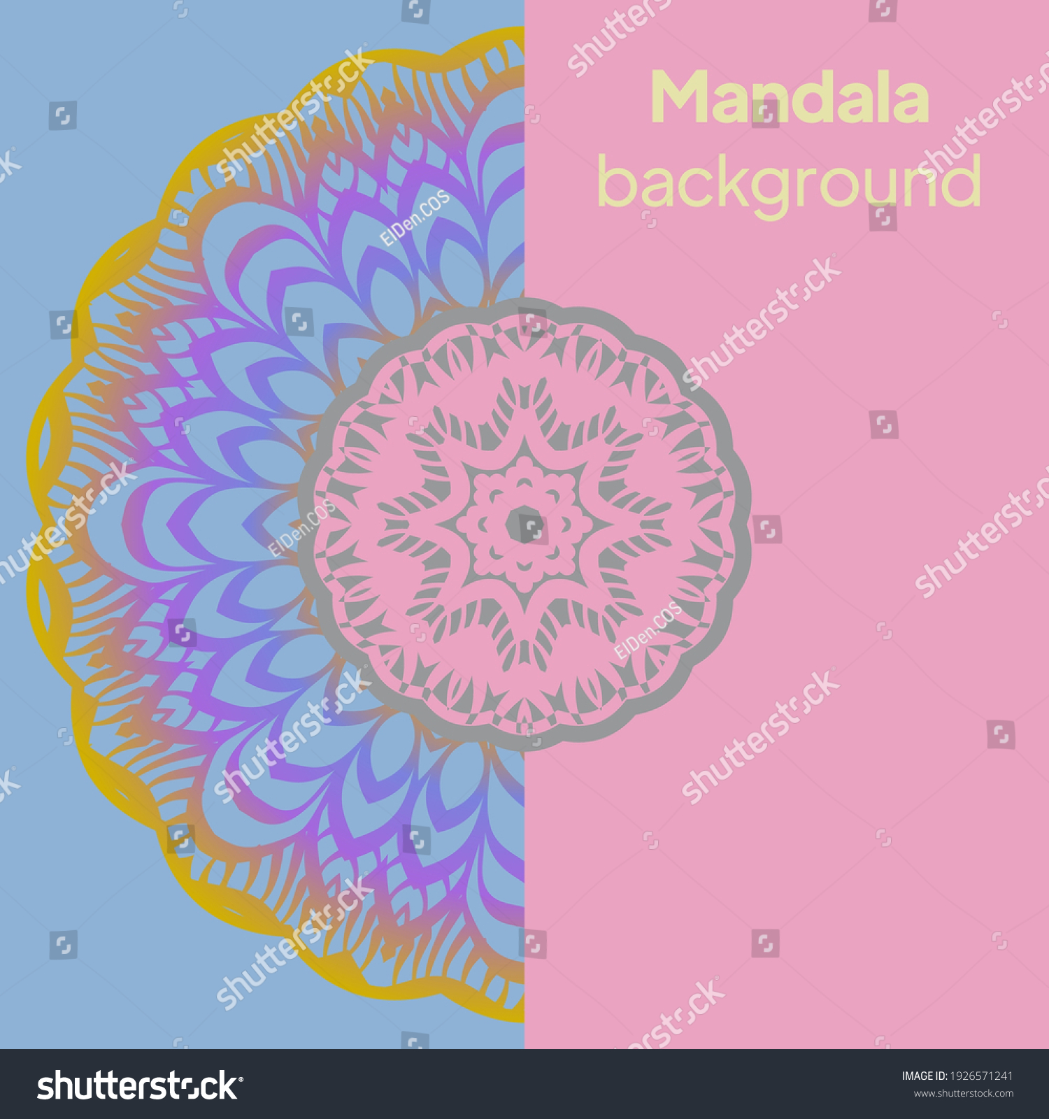 Flower Mandala Printable Package Decorative Elements Stock Vector ...