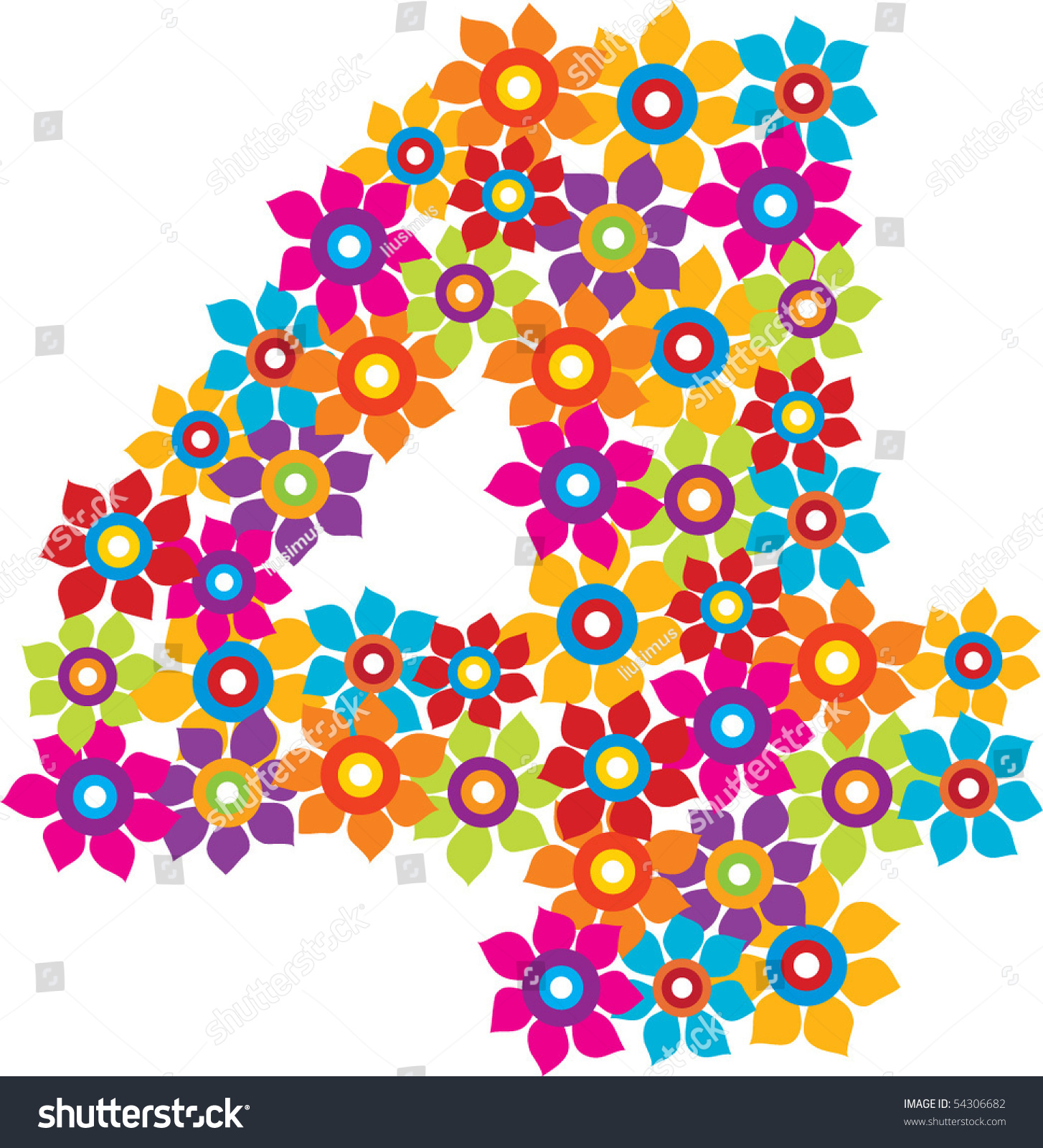 Flower Numbers Stock Vector (Royalty Free) 54306682 - Shutterstock