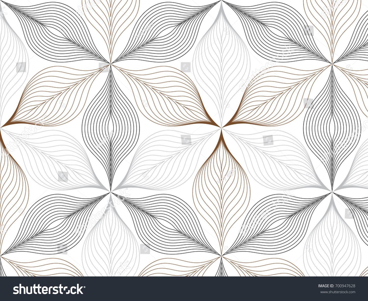 Flower Pattern Vector Repeating Linear Petal Stock Vector (Royalty Free ...