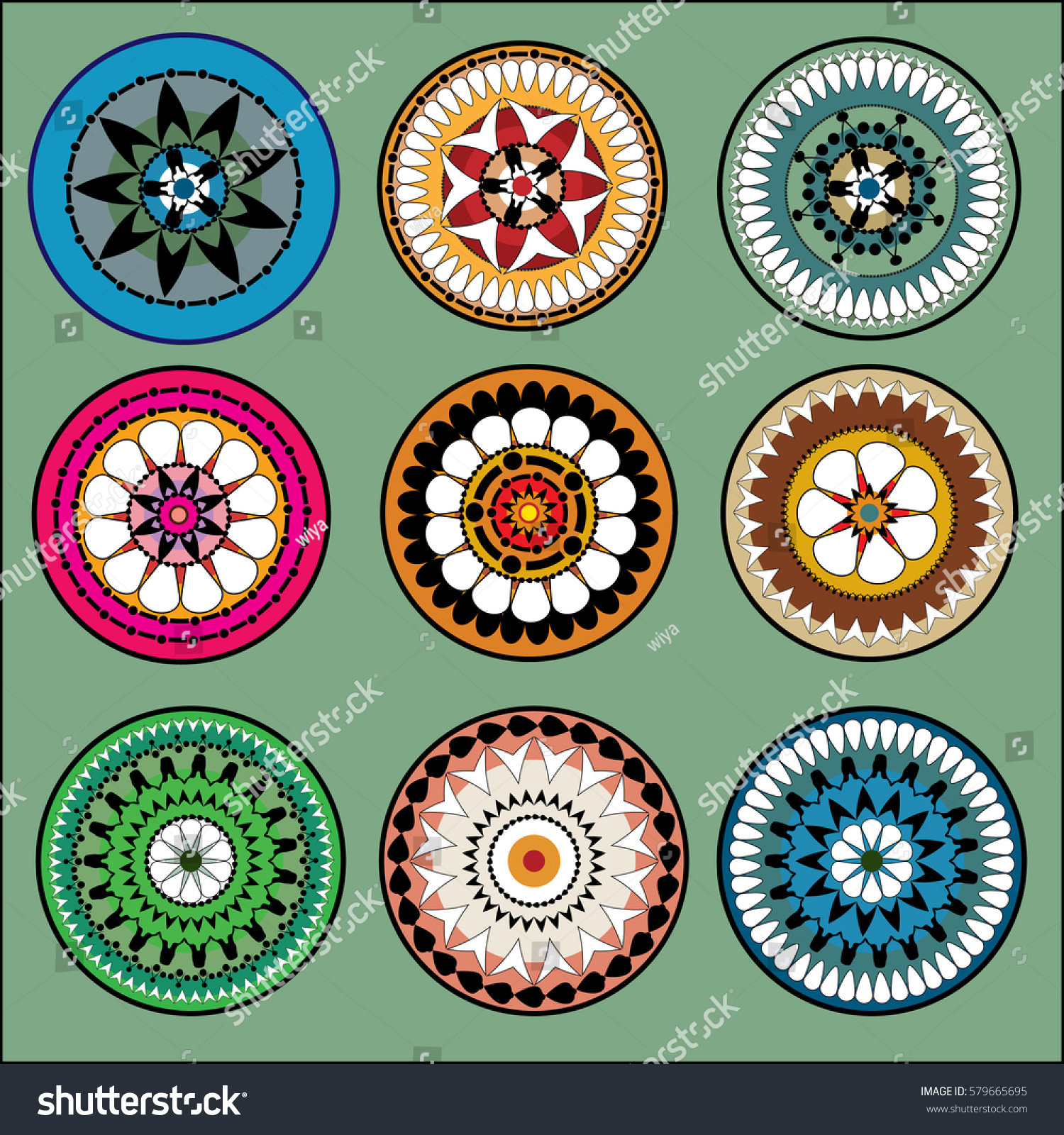 Flower Petals Overlapping Vector Stock Vector (Royalty Free) 579665695