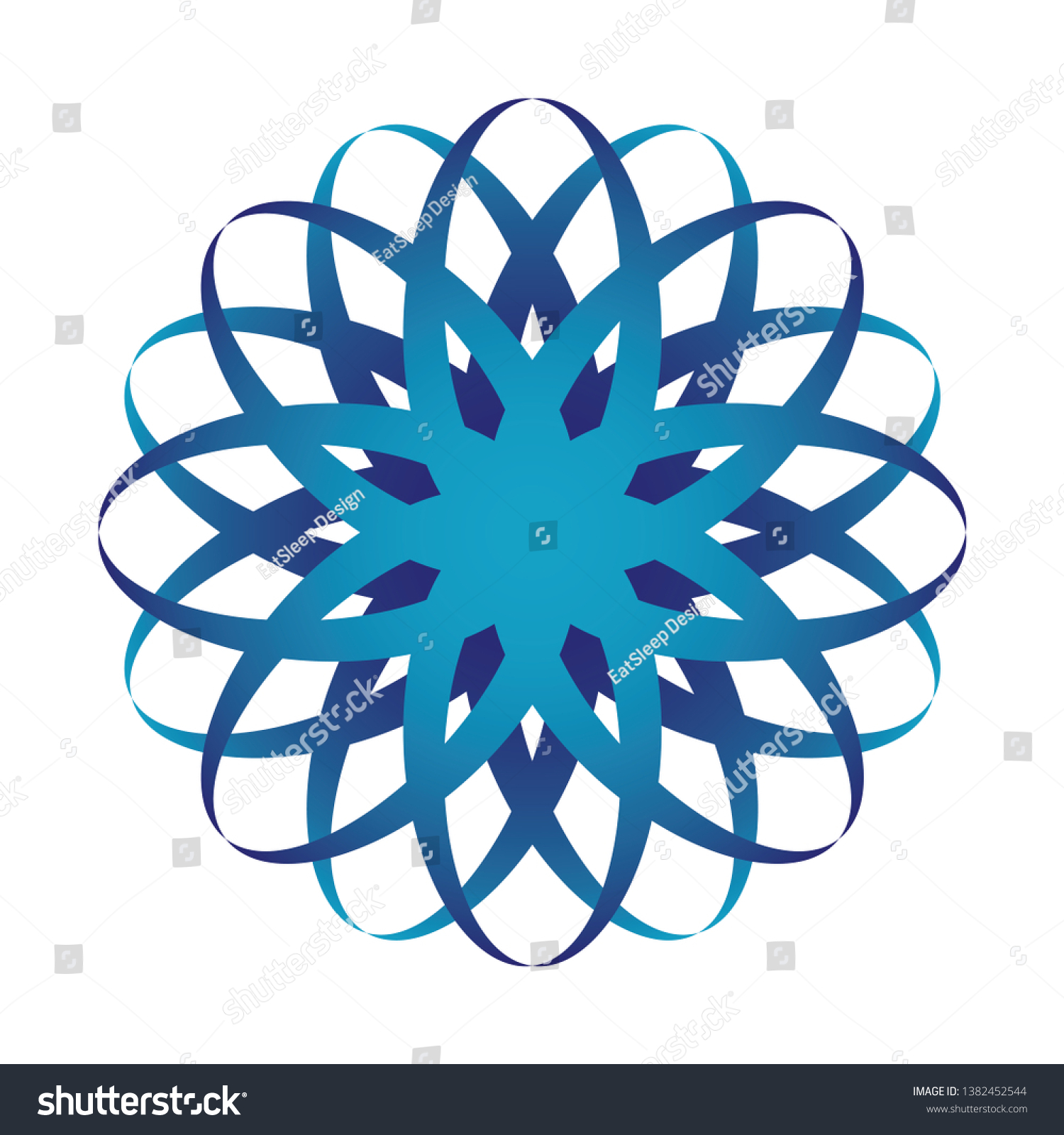 Flower Round Design Concept Circle Stock Vector (Royalty Free ...