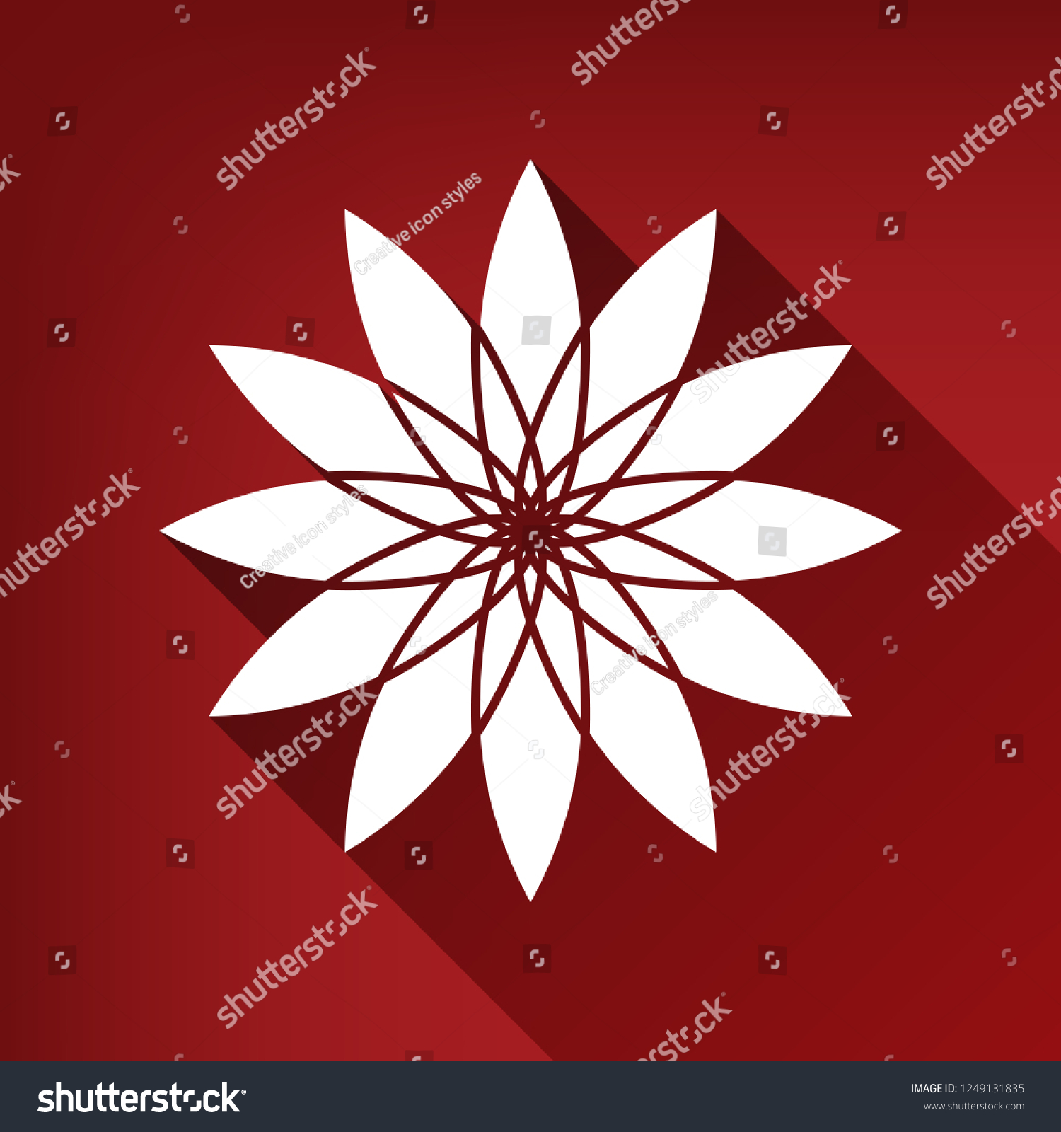 Flower Sign Vector White Icon Limitless Stock Vector (Royalty Free ...
