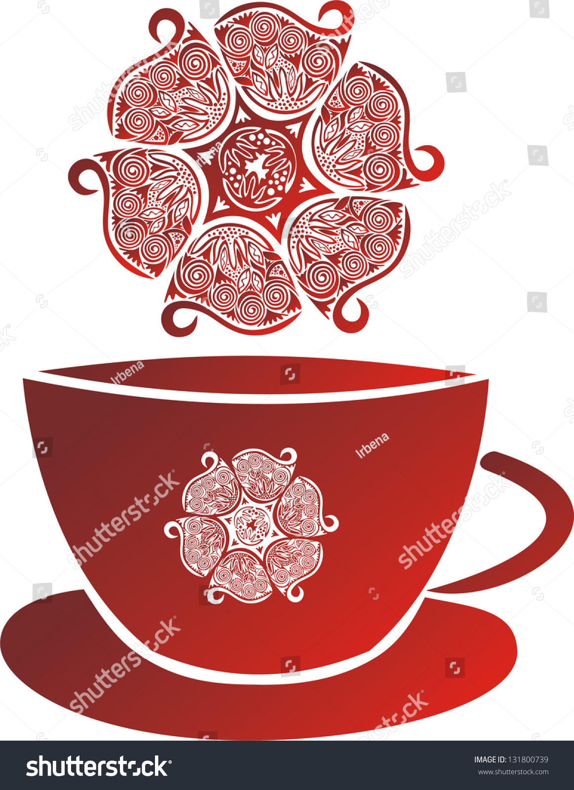 Flower Tea Vector Illustration Stock Vector (Royalty Free) 131800739 ...