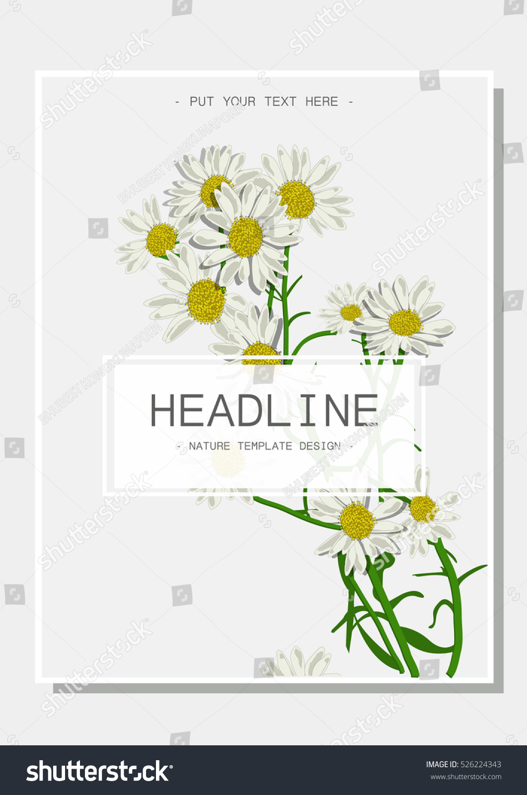 Flower Template Design Stock Vector (Royalty Free) 526224343