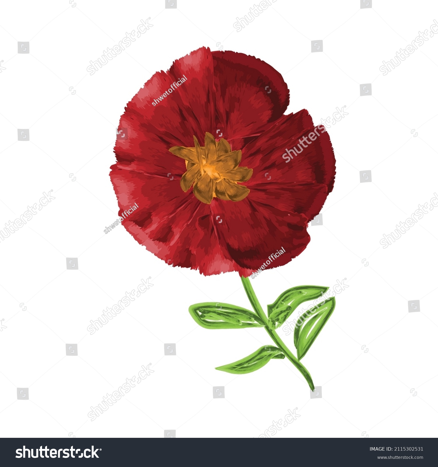 Flower Vector Single Flower Nature Vector Stock Vector (Royalty Free ...