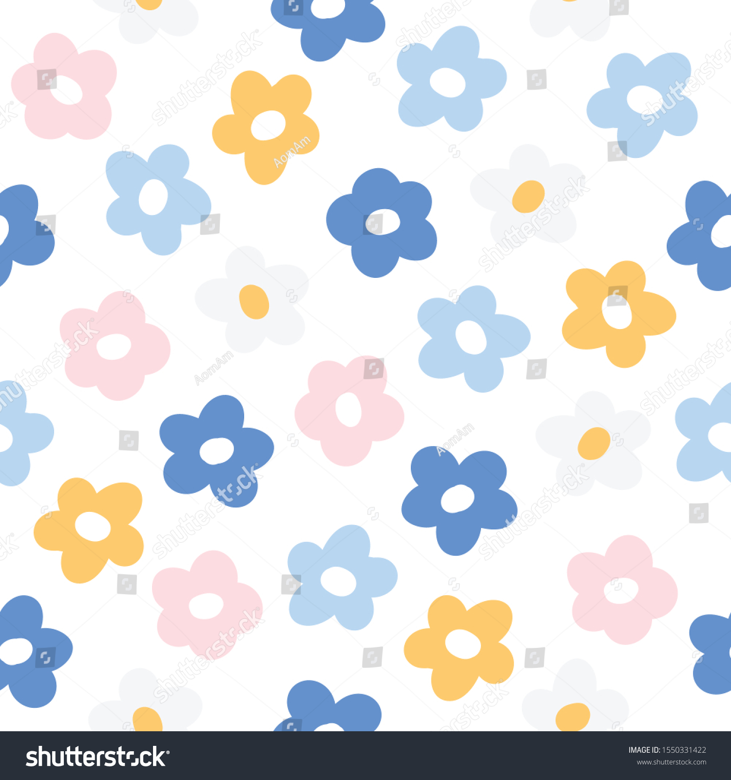 Flowers Seamless Background Repeating Pattern Wallpaper Stock Vector ...