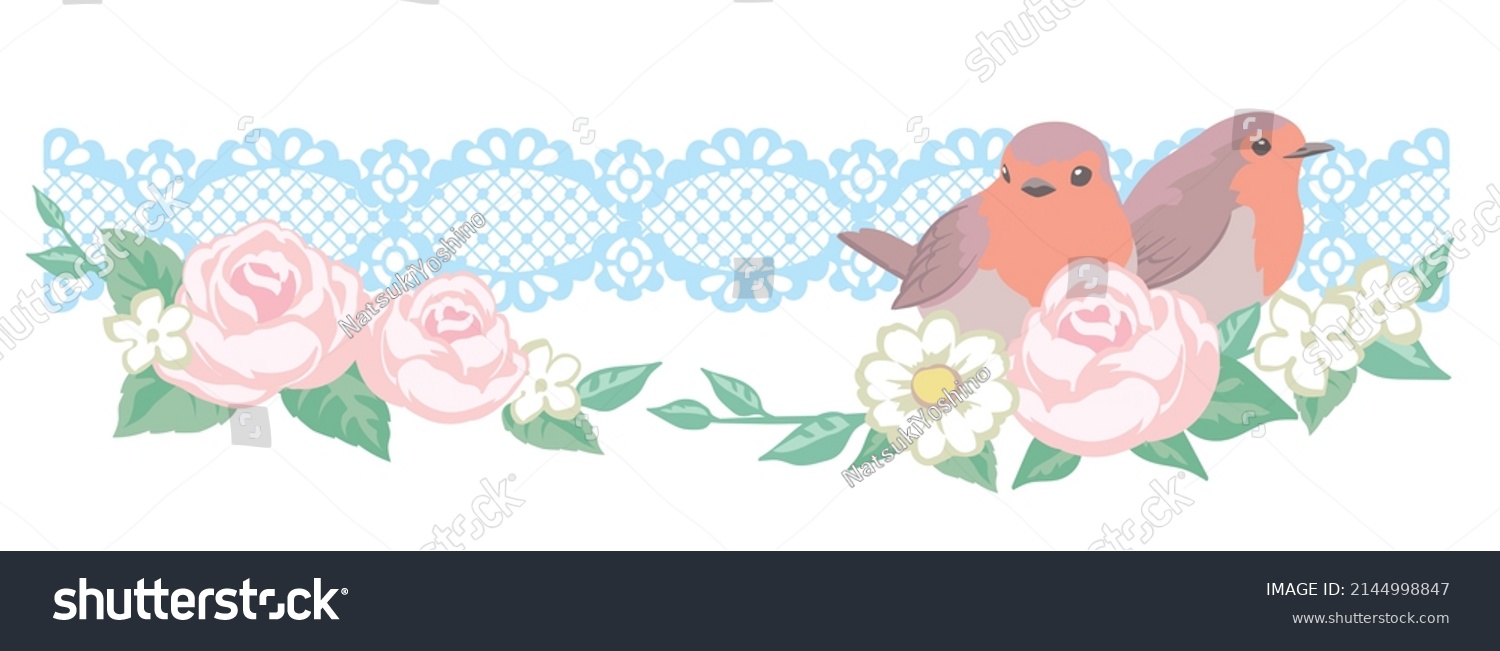 Flowers Robin Vector Illustration Stock Vector (Royalty Free ...