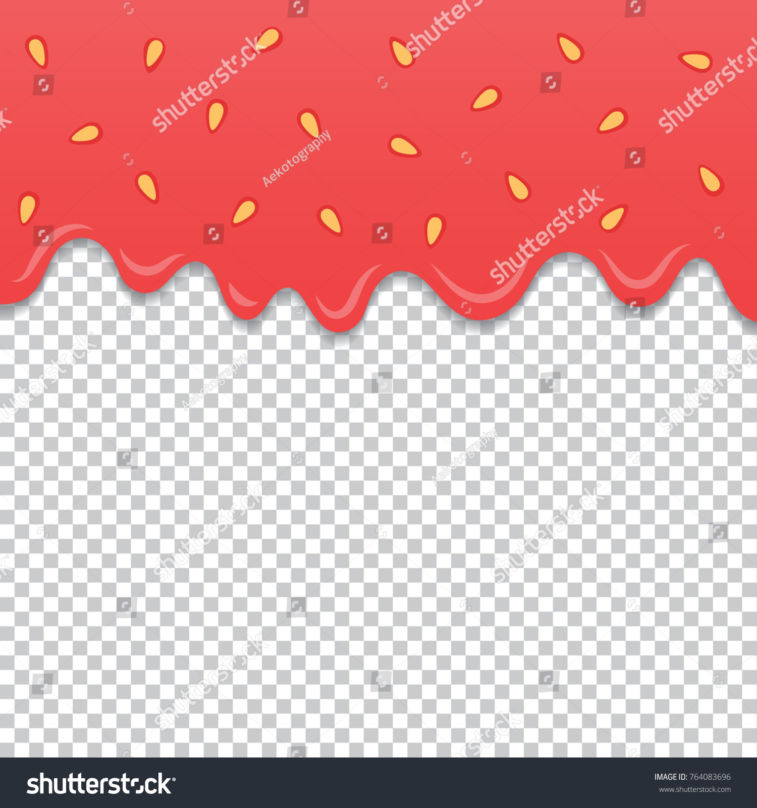 Flowing Strawberry Jam Vector Stock Vector (Royalty Free) 764083696
