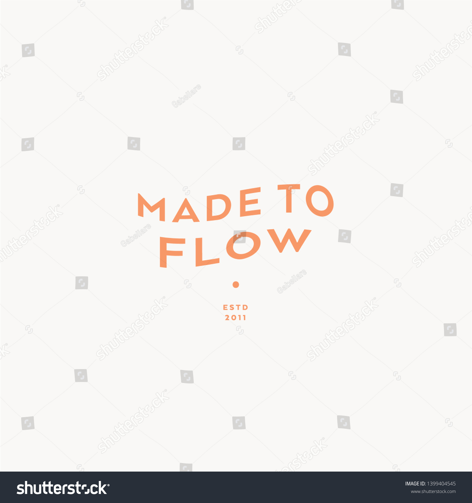 Flowy Logo Design Vintage Vector Stock Vector (Royalty Free) 1399404545