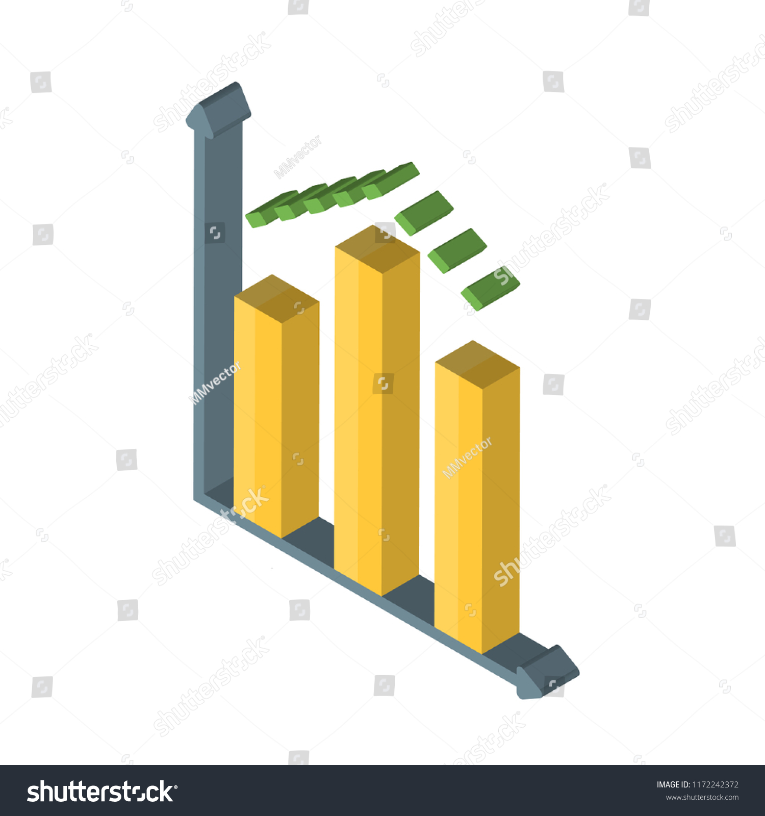 Fluctuation Isometric Left Top View 3d: เวกเตอร์สต็อก (ปลอดค่าลิขสิทธิ์ ...