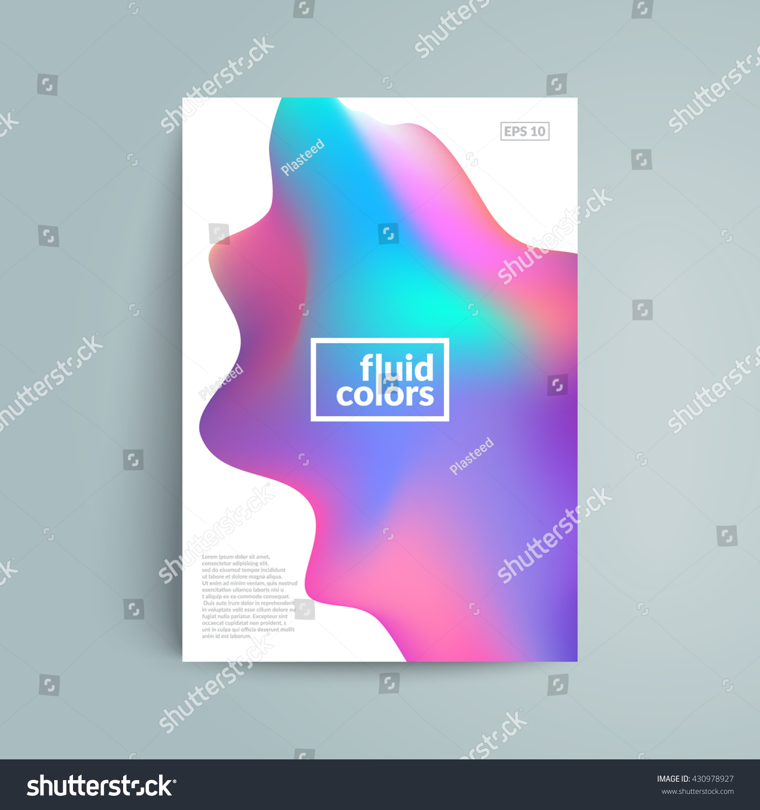 Fluid Colors Title Sheet Design Vector Stock Vector (Royalty Free ...