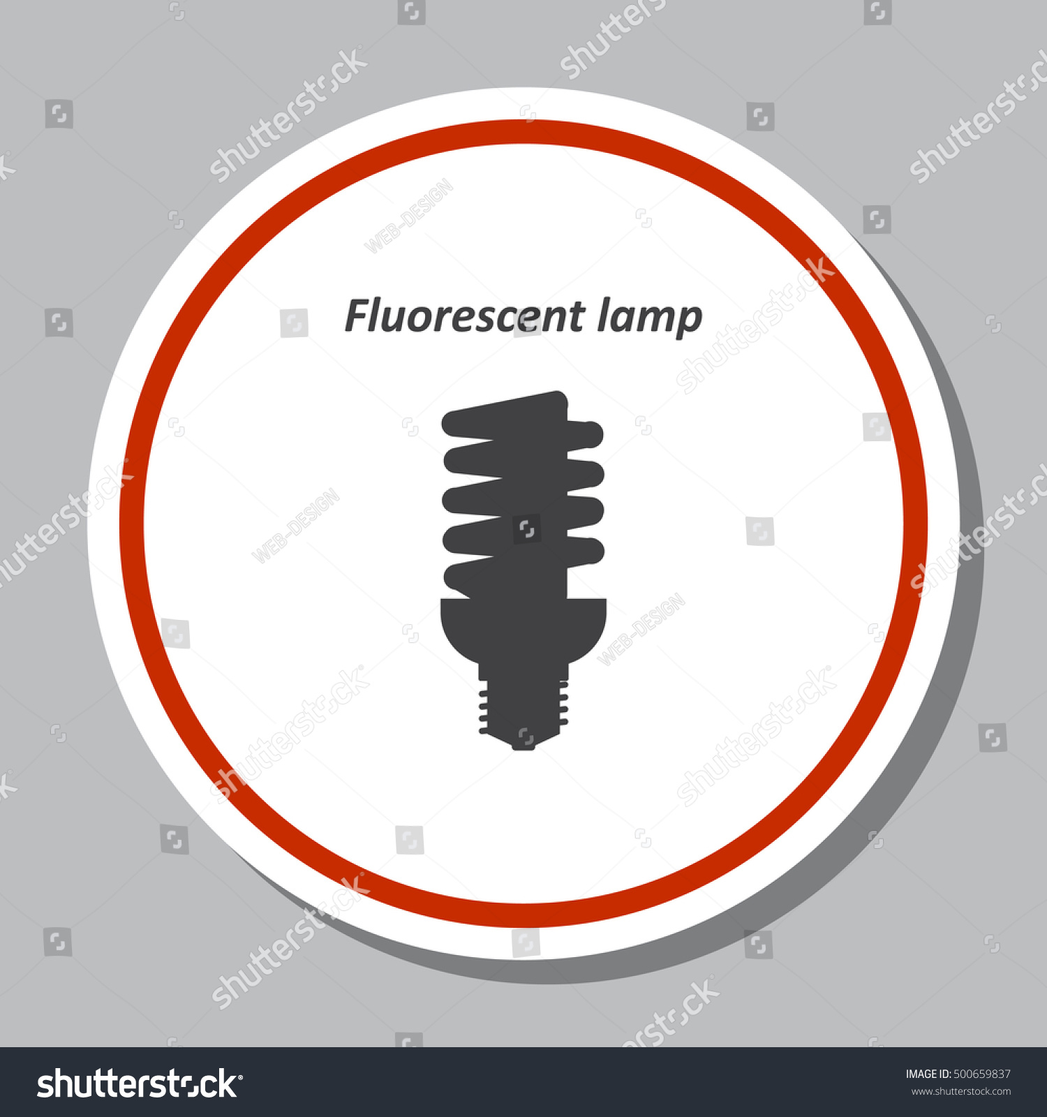 Fluorescent Lamp Icon Vector Stock Vector (Royalty Free) 500659837 ...