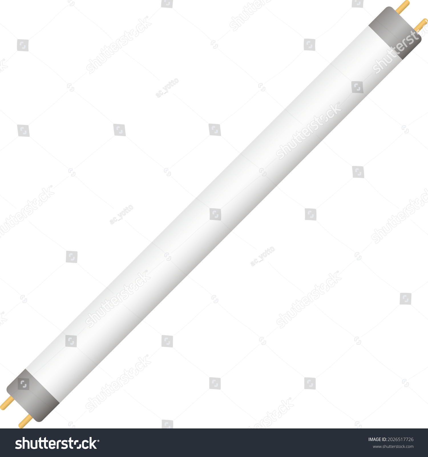 Fluorescent Lamp Isolated Vector Illustration Stock Vector (Royalty ...