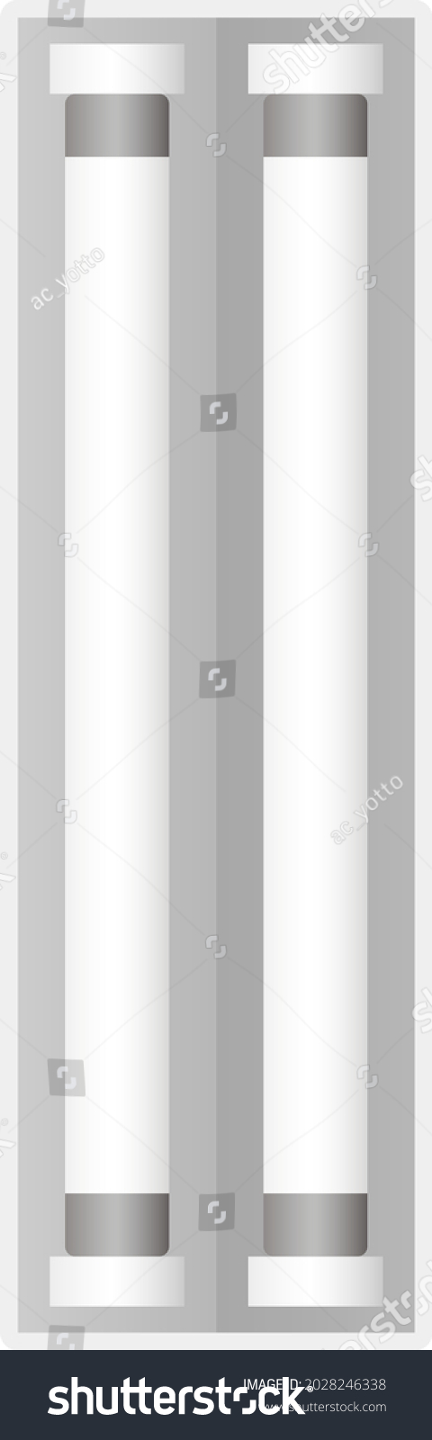 Fluorescent Lamp Isolated Vector Illustration Stock Vector (Royalty ...