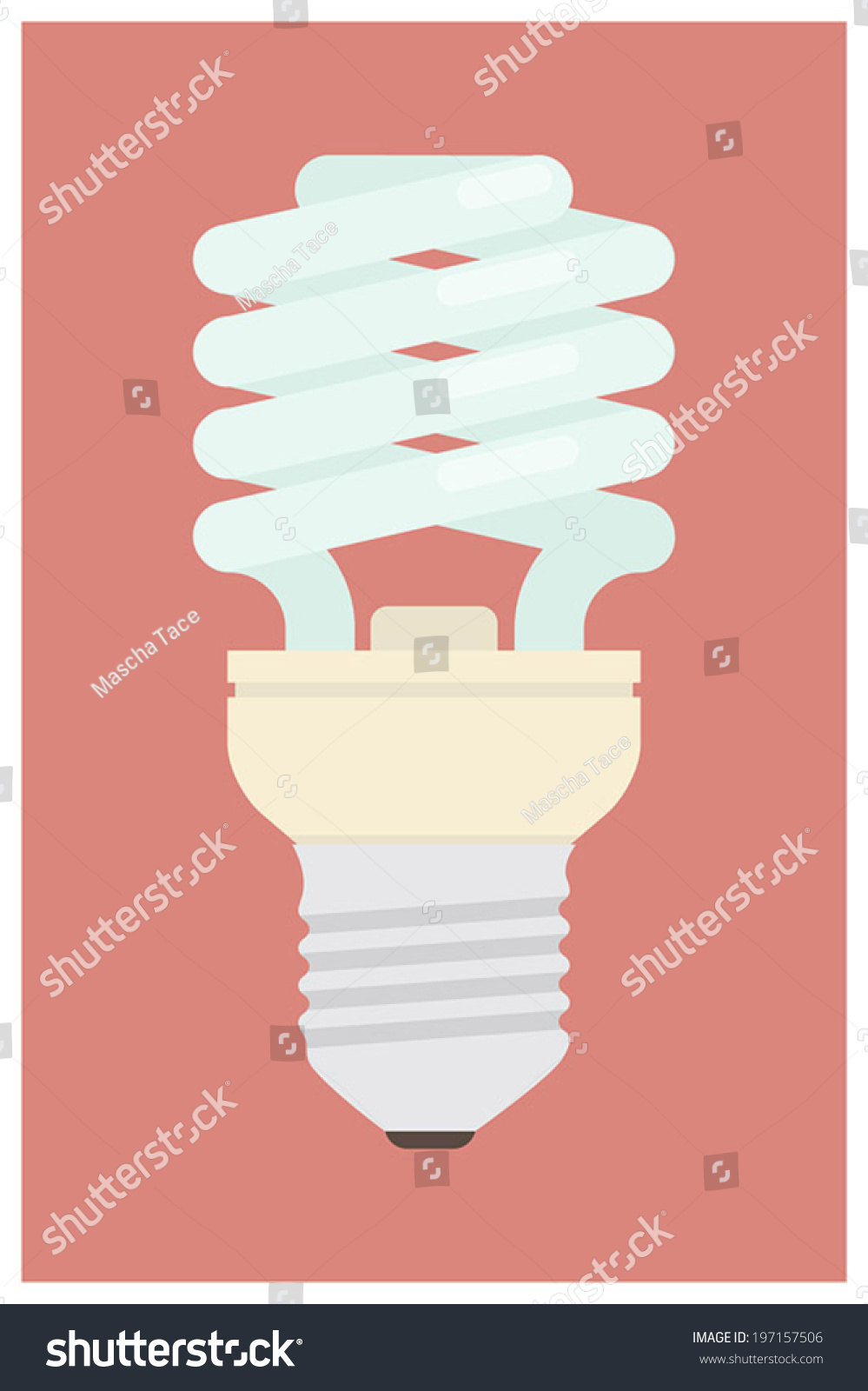 Fluorescent Lamp On Plain Background Stock Vector (Royalty Free ...