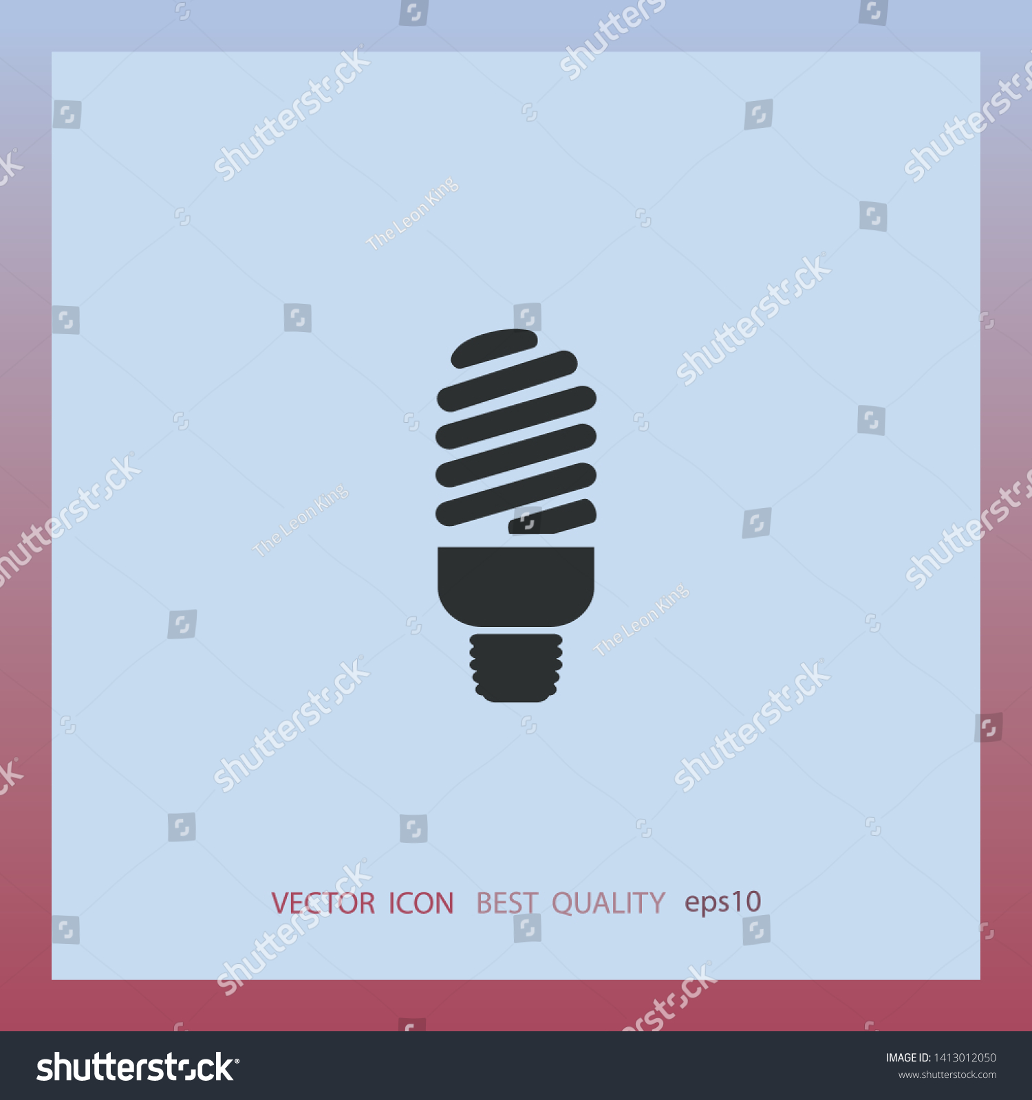 Fluorescent Light Bulb Vector Icon Web Stock Vector (Royalty Free ...