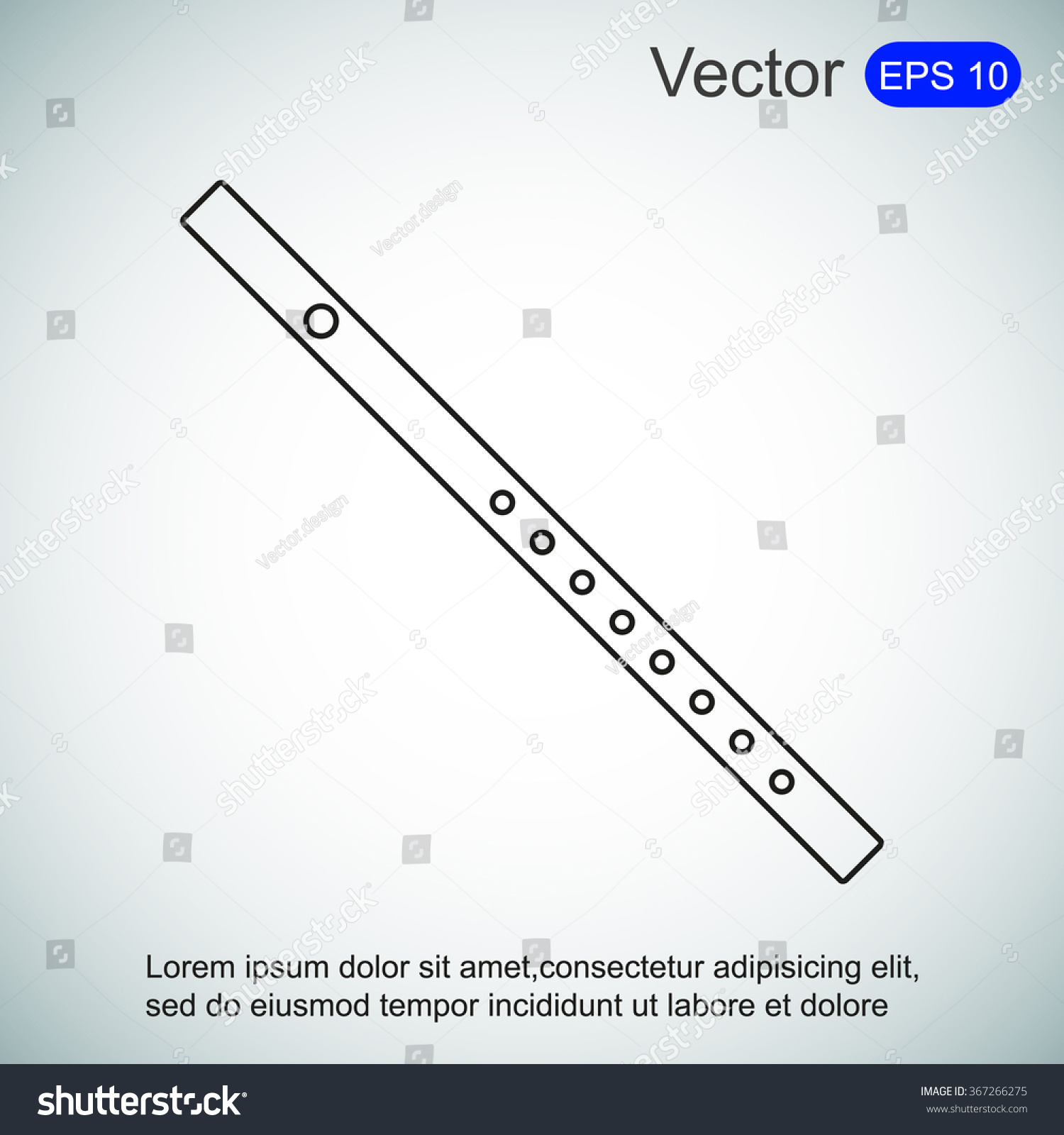 Flute Icon Stock Vector (Royalty Free) 367266275 | Shutterstock