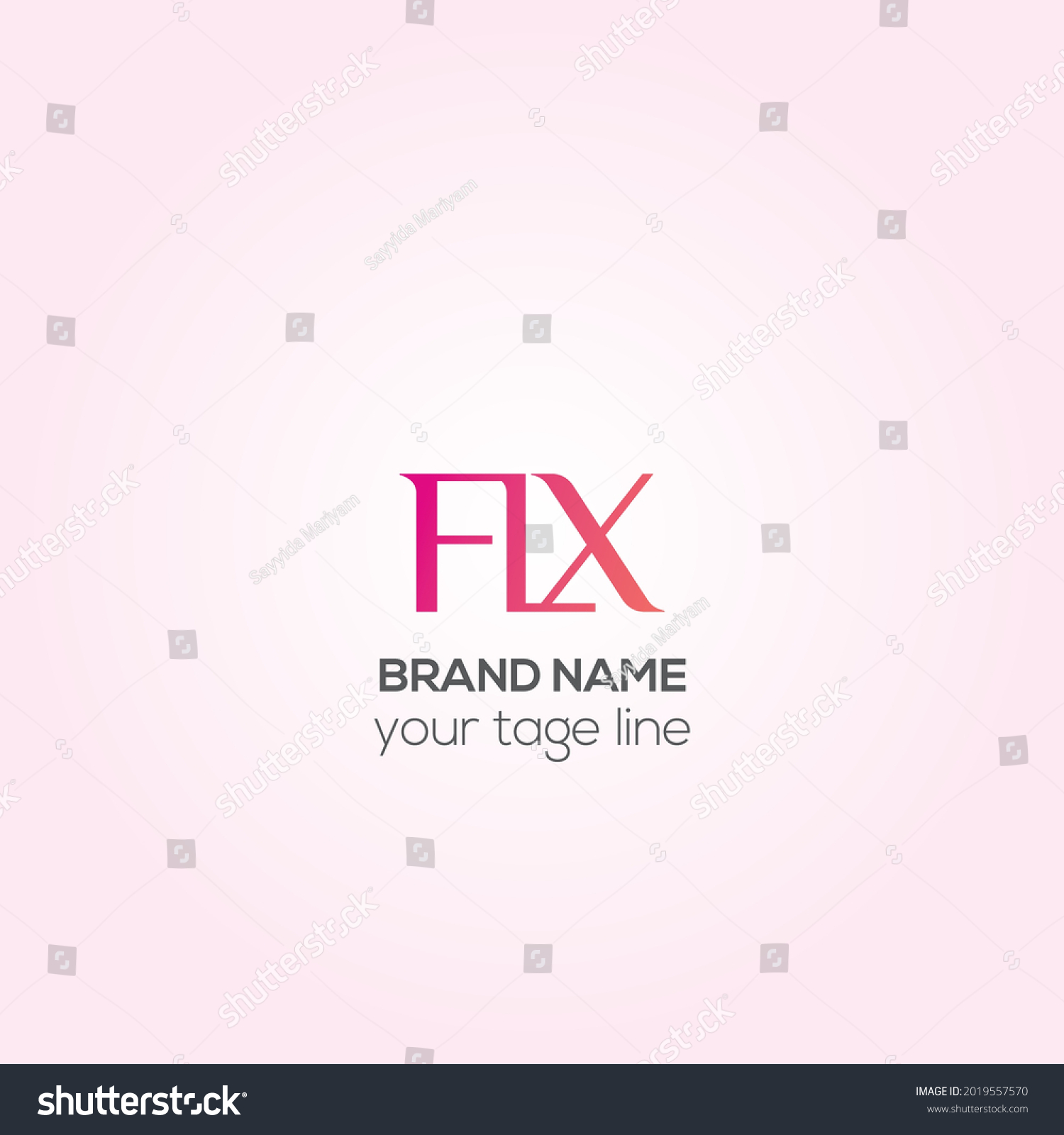 Flx Vector Logo Design Brand Identity Stock Vector (Royalty Free ...