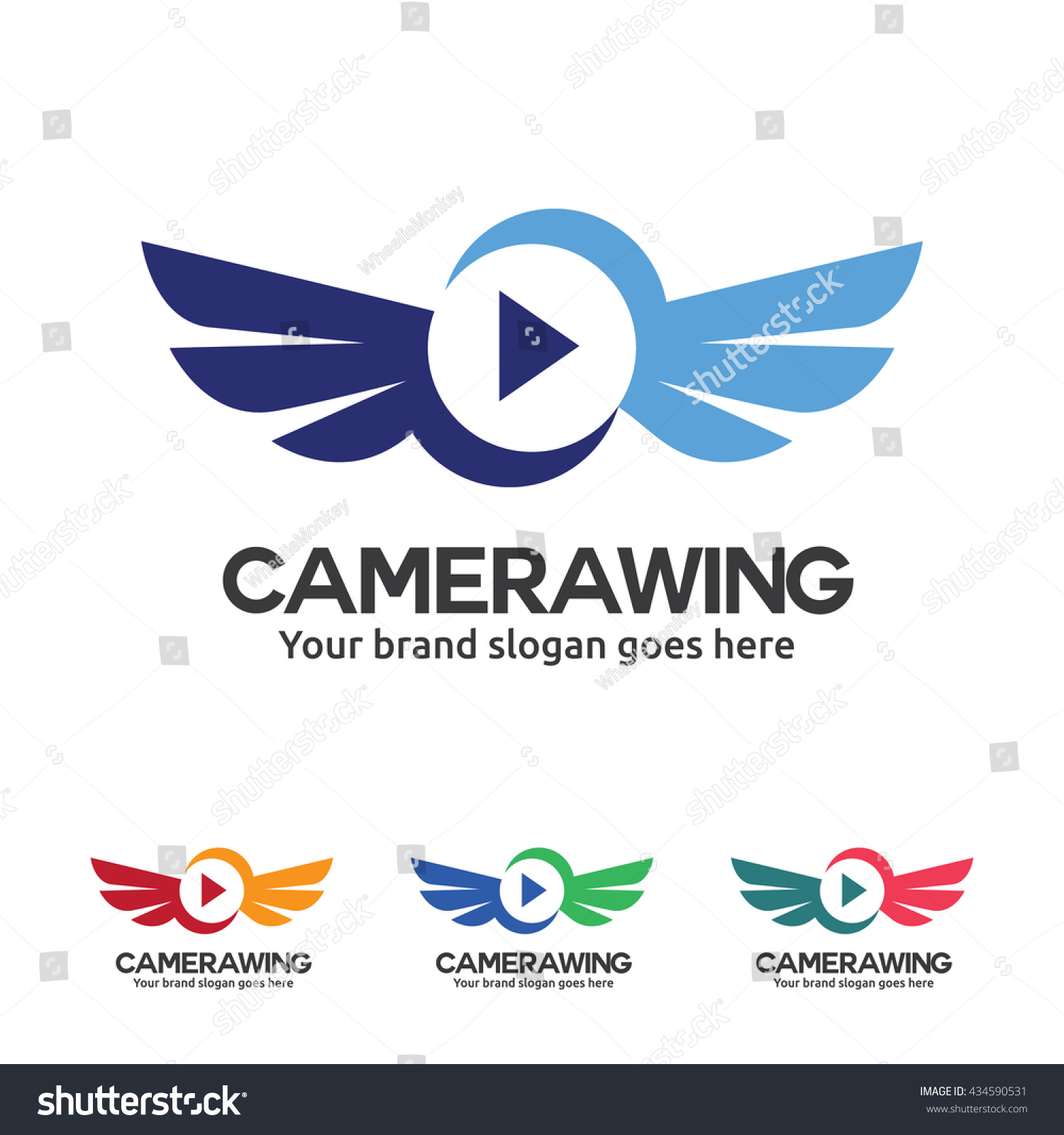 Fly Camera Logo Camera Wing Play 库存矢量图（免版税）434590531 | Shutterstock