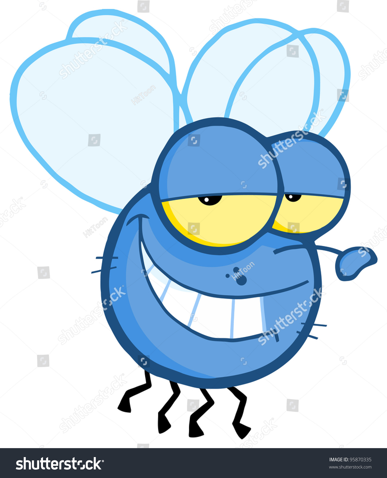Fly Cartoon Charactervector Illustration : image vectorielle de stock ...