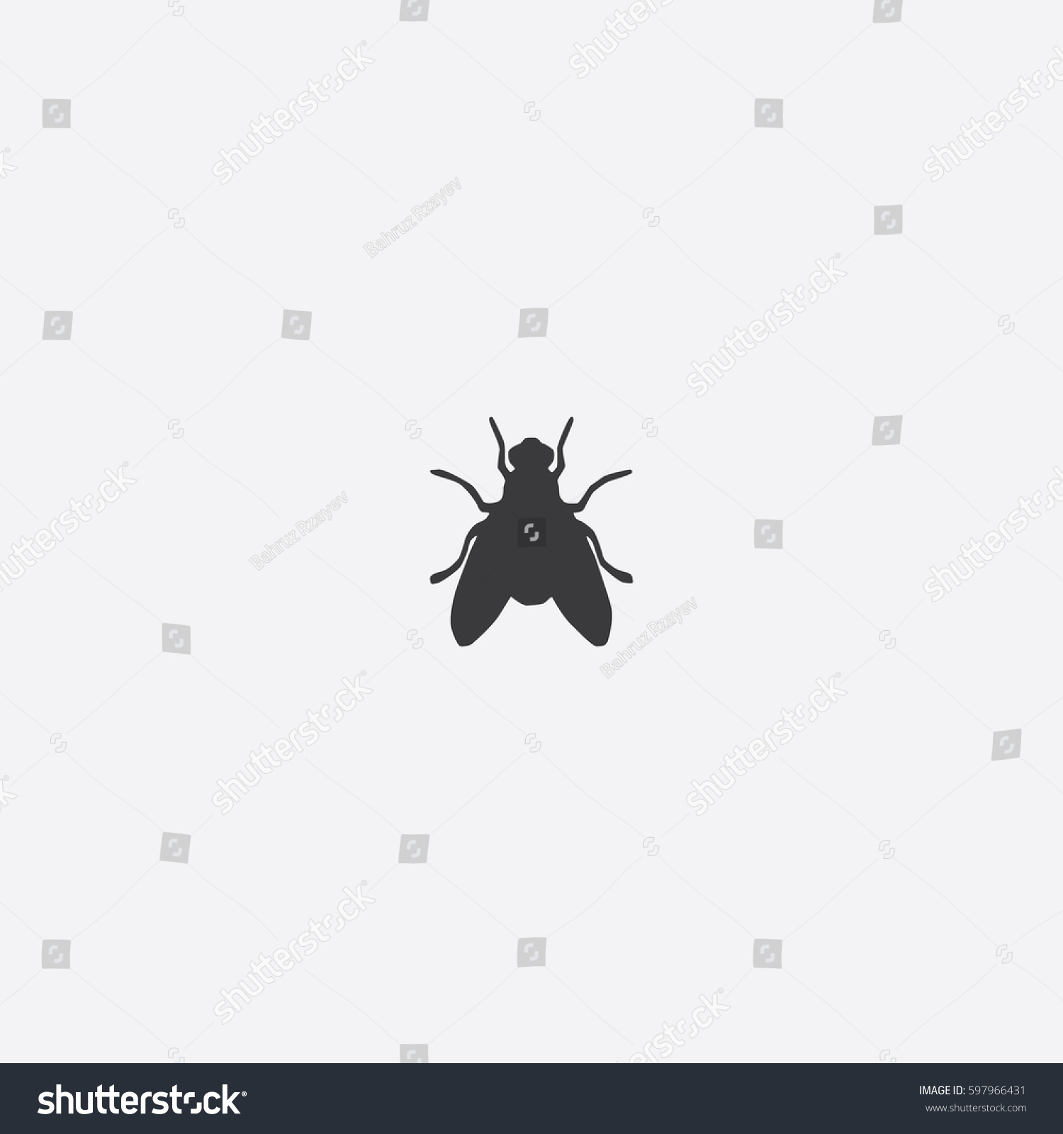 Fly Icon Silhouette Vector Illustration Stock Vector (Royalty Free ...