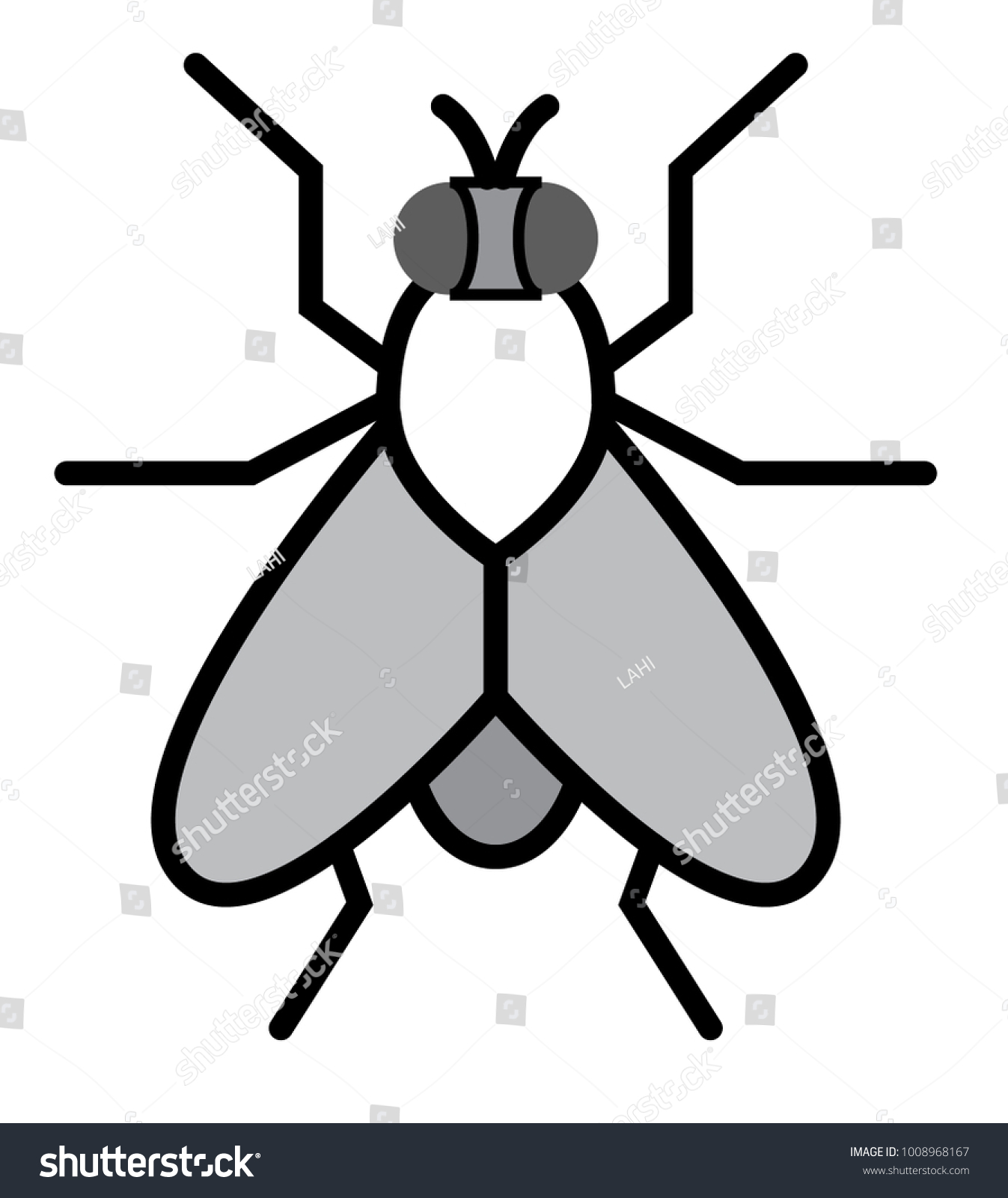 Fly Icon Black Color Stock Vector (Royalty Free) 1008968167 - Shutterstock