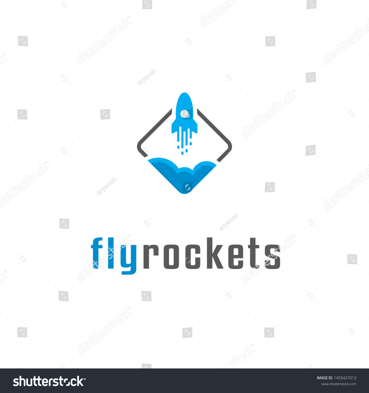 Fly Rockets Logo Design Vector Template Stock Vector (Royalty Free ...