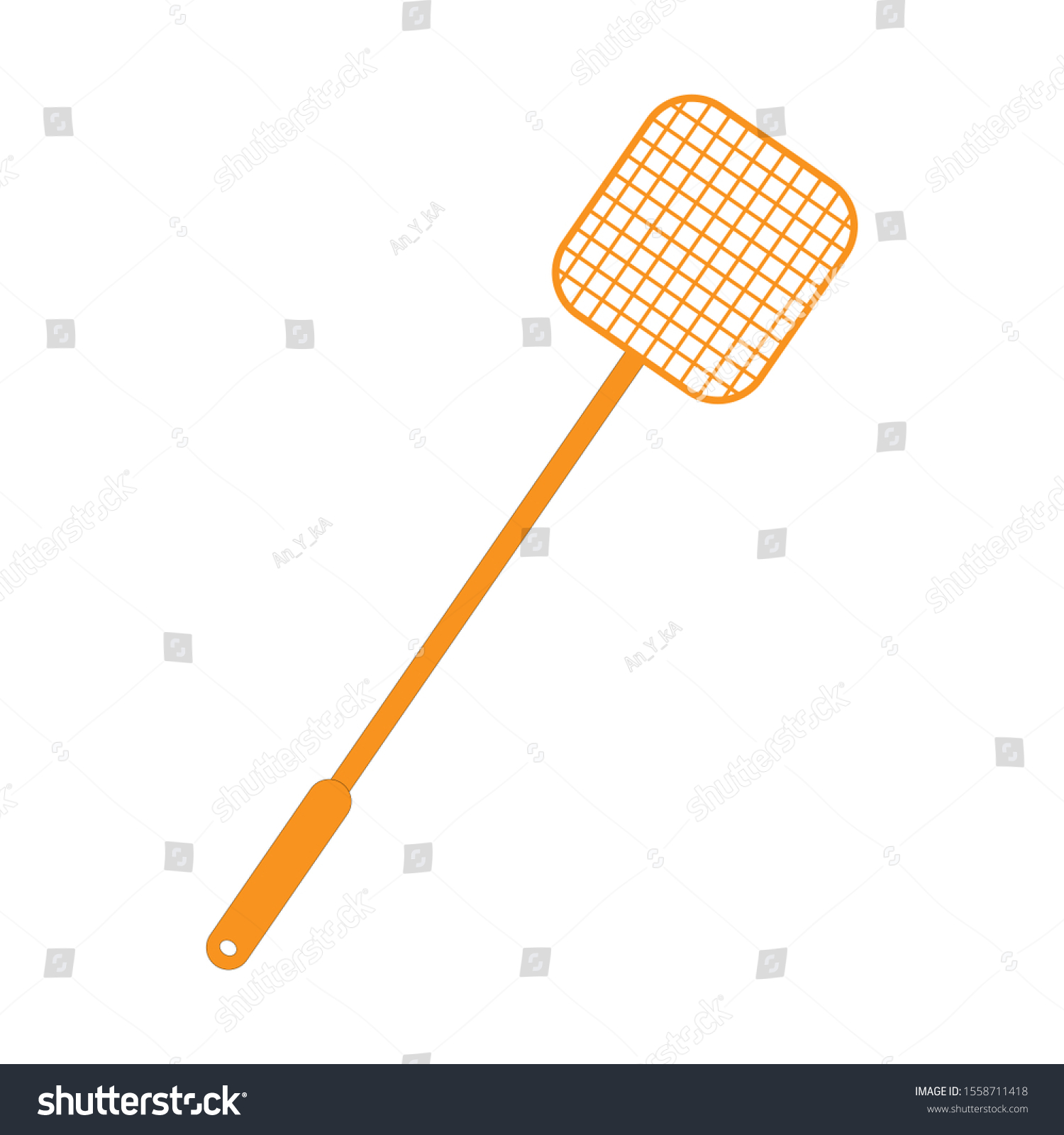 Fly Swatter Flat Vector Icon Isolated Stock Vector (Royalty Free ...