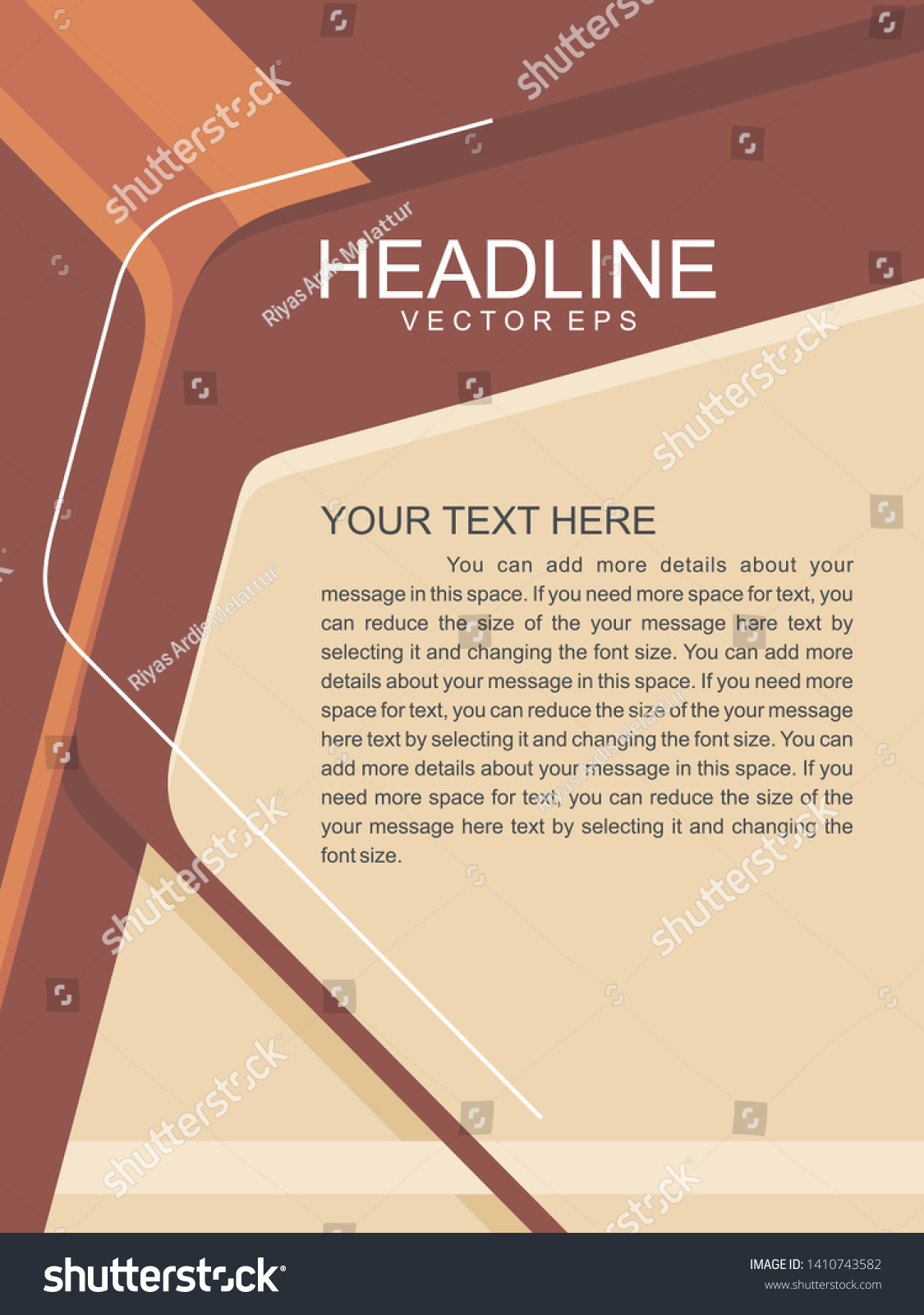 Flyer Design Template Front Page: vector de stock (libre de regalías ...