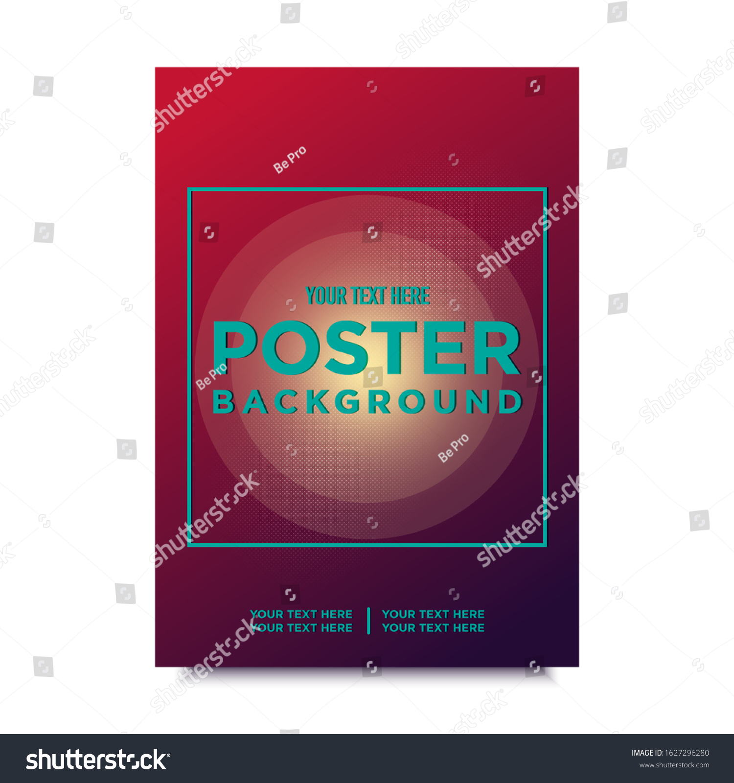 Flyer Design Template Light Red Background Stock Vector (Royalty Free ...