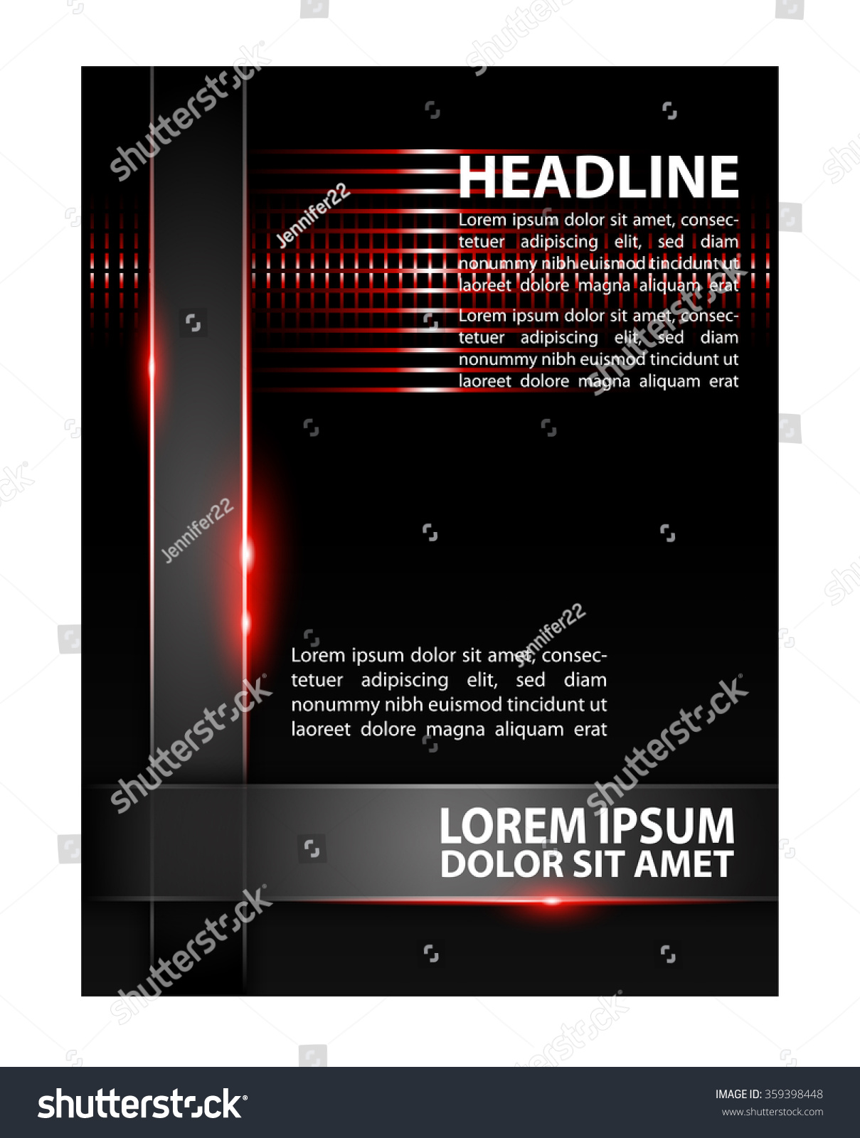 Flyer Design Templates Black Stock Vector (Royalty Free) 359398448 ...