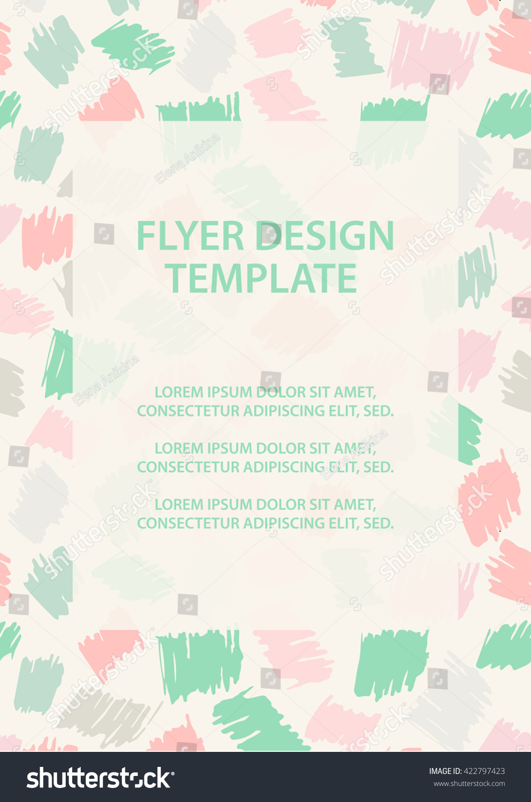 Flyer Poster Design Template Pastel Flyer: เวกเตอร์สต็อก (ปลอดค่า ...