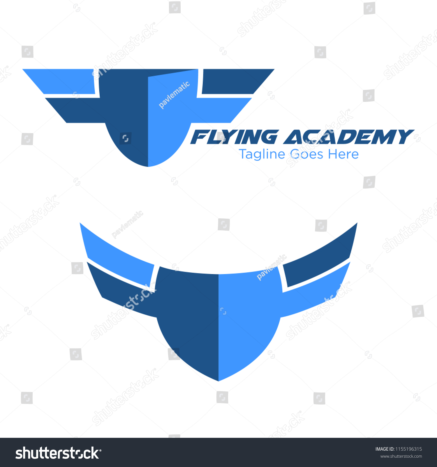 Flying Academy Logo Stock Vector (Royalty Free) 1155196315 | Shutterstock
