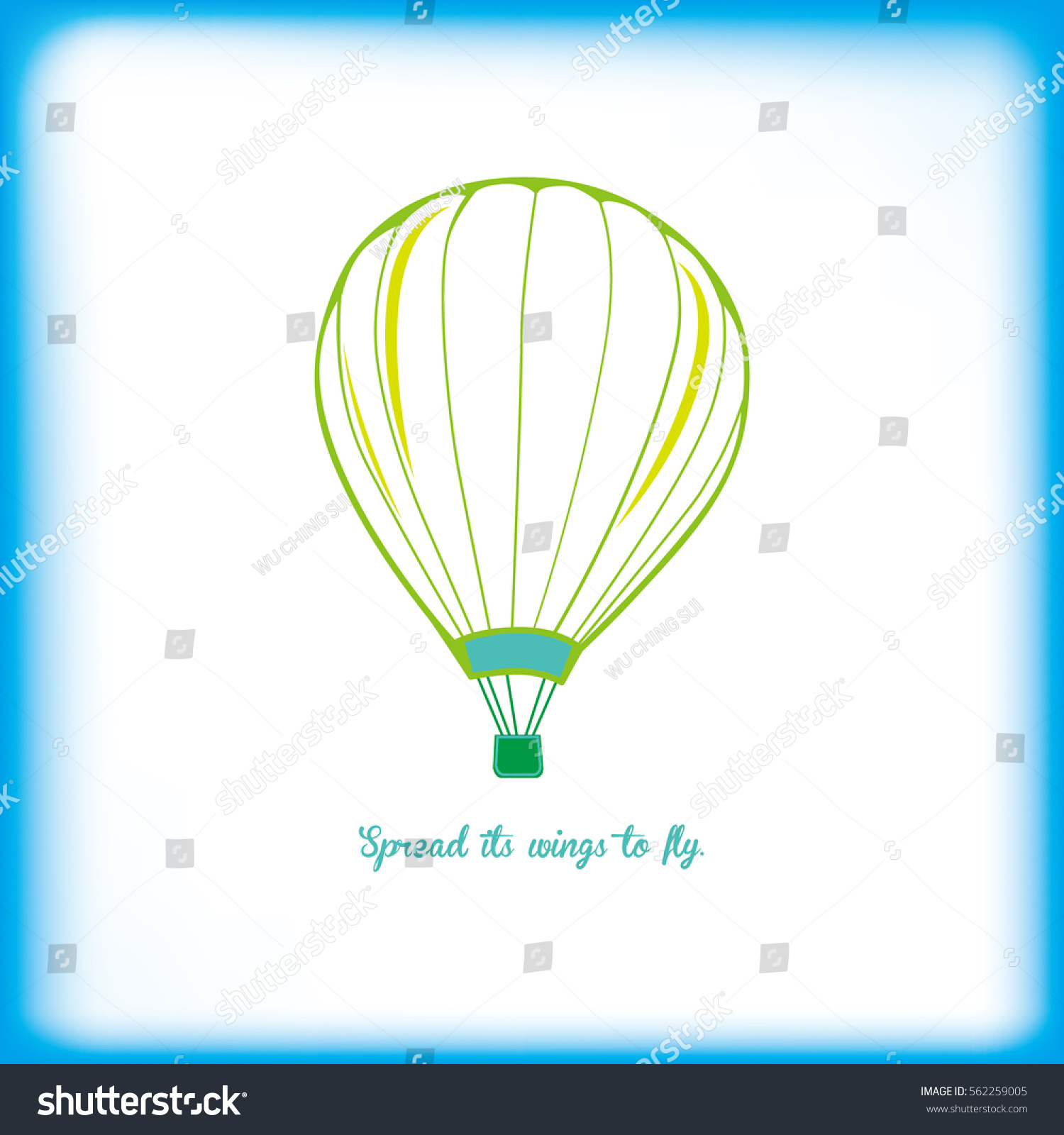Flying Balloon Vector Illustration Stock Vector (Royalty Free) 562259005