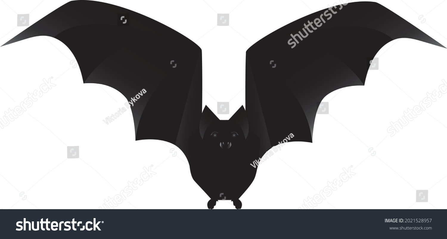 Flying Bat Bat Hanging Upside Down Stock Vector (Royalty Free ...