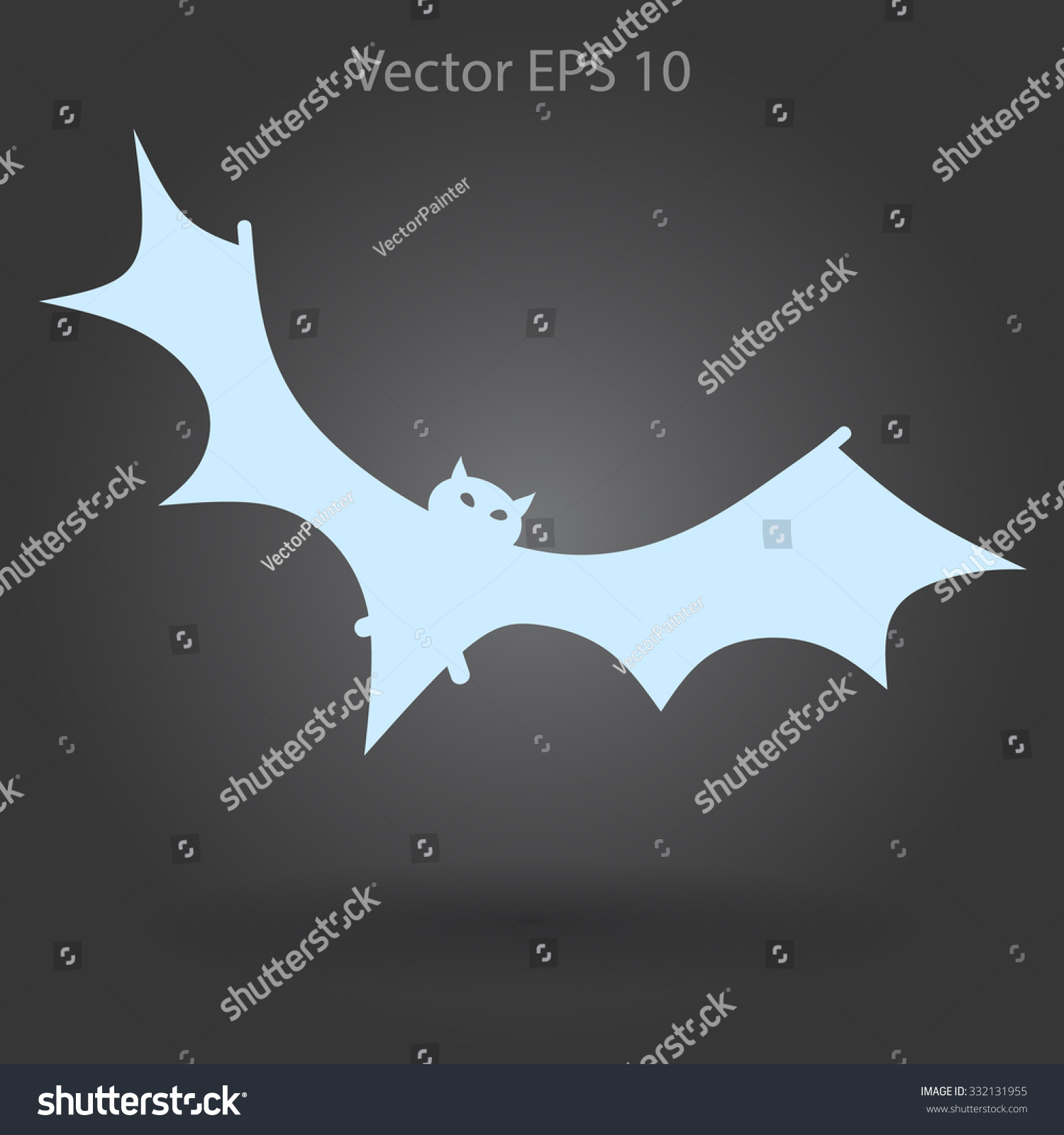 Flying Bat Vector Illustration Stock Vector (Royalty Free) 332131955 ...