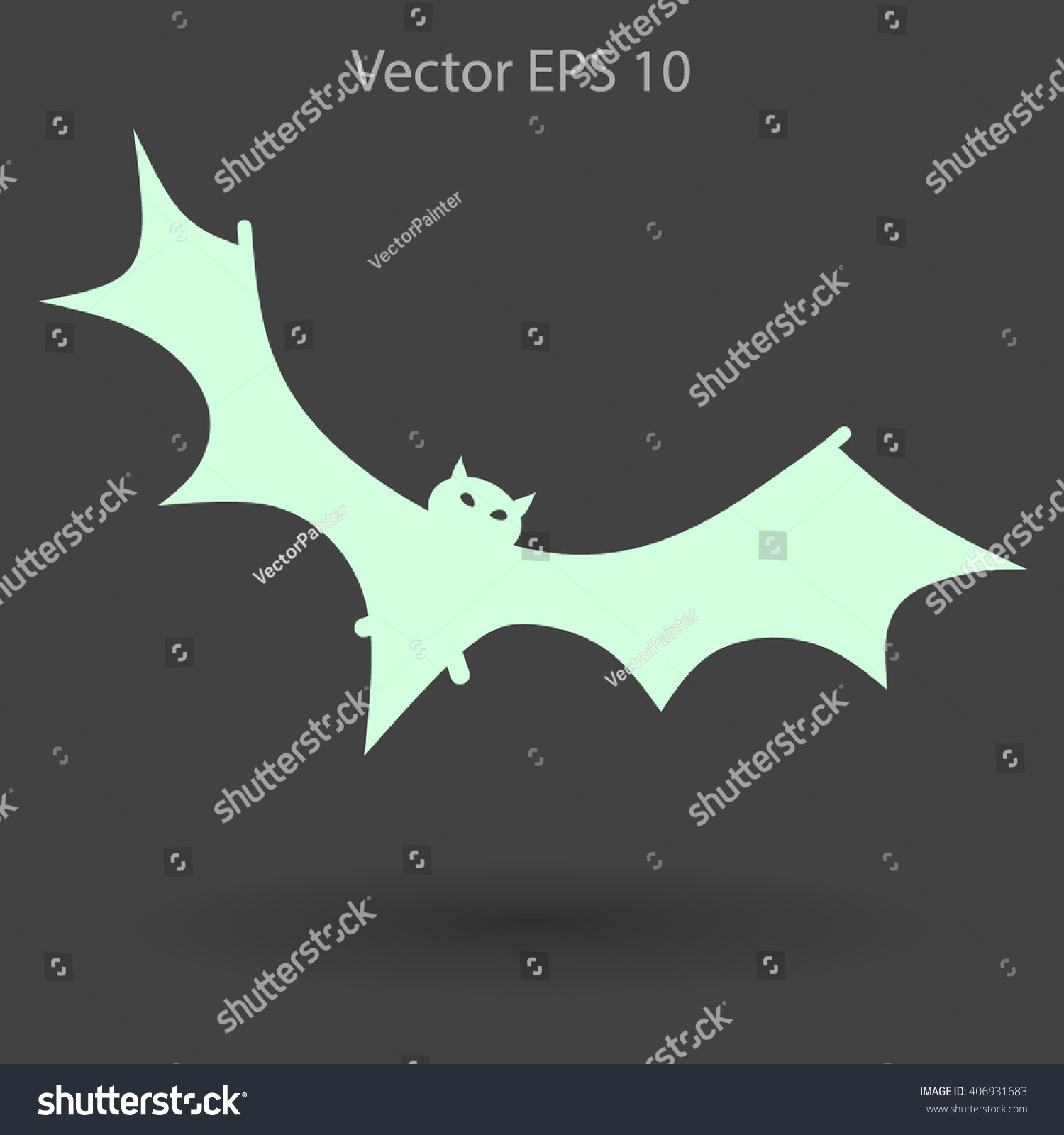 Flying Bat Vector Illustration Stock Vector (Royalty Free) 406931683 ...