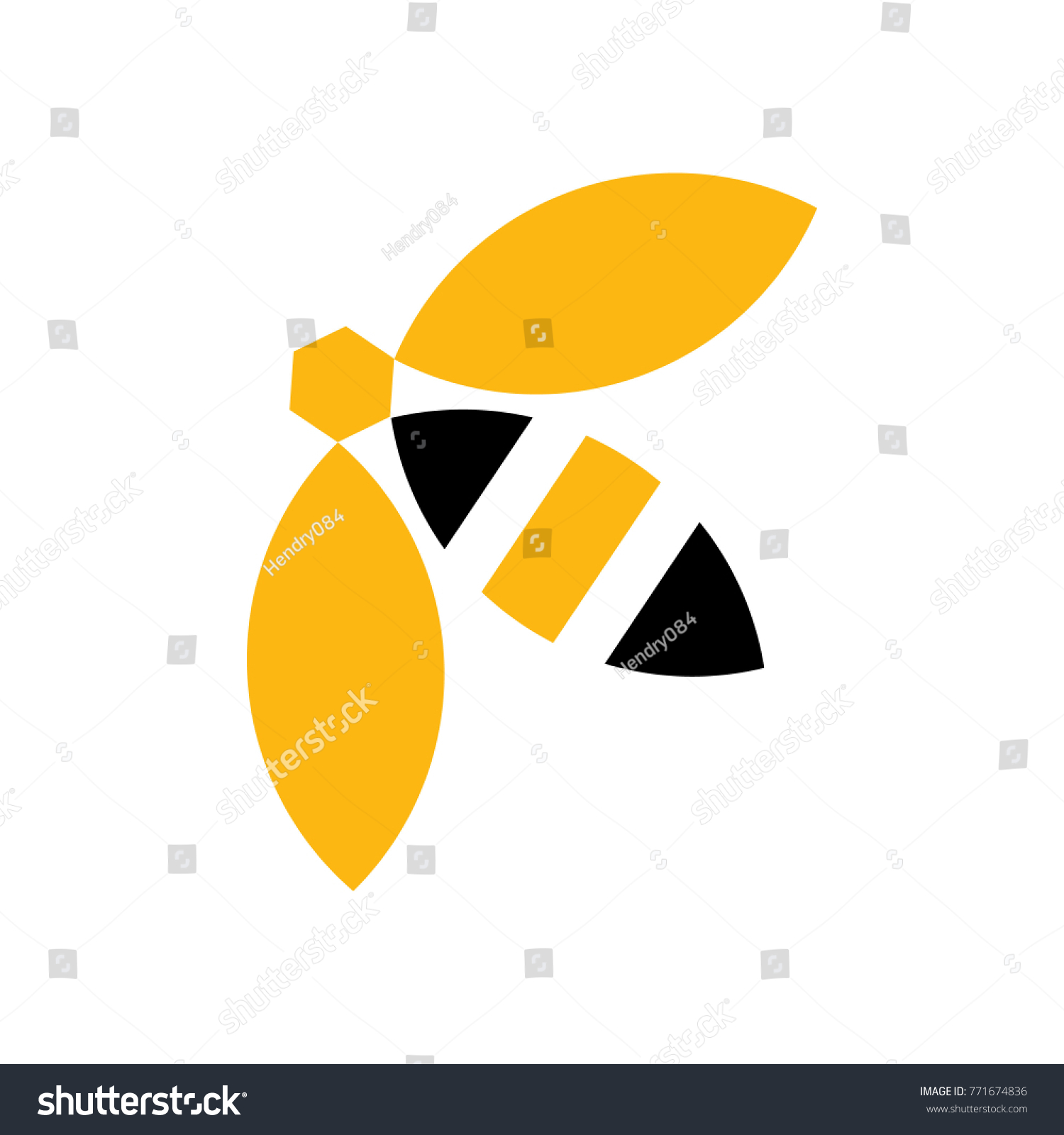 Flying Bees Logo Stock Vector (Royalty Free) 771674836 | Shutterstock
