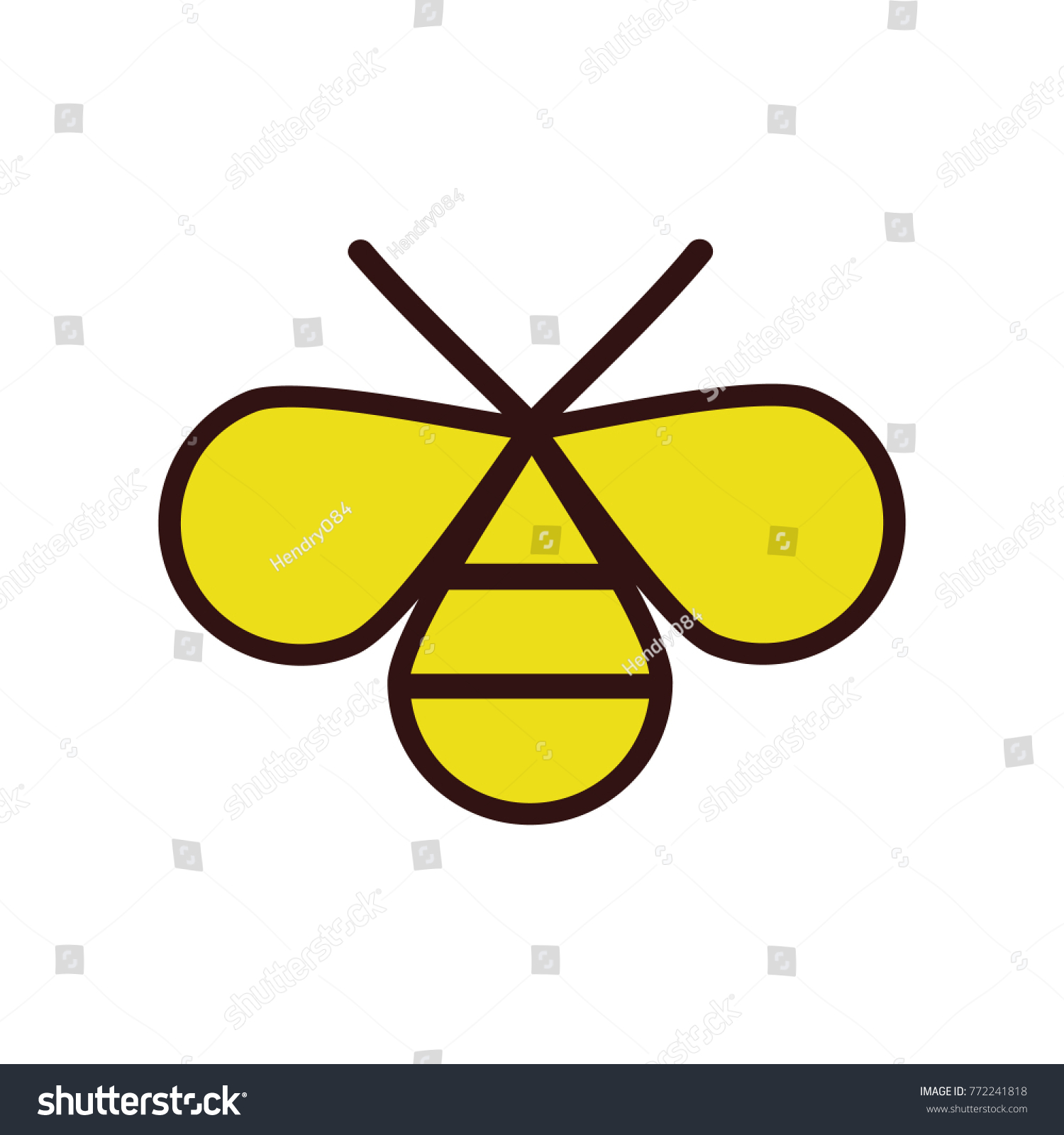 Flying Bees Symbol Stock Vector (Royalty Free) 772241818