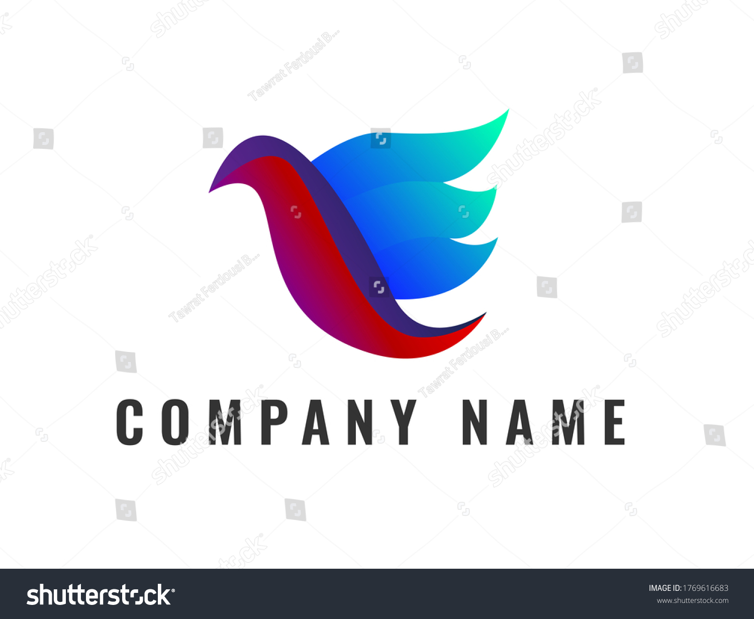 Flying Bird Abstract Logo Design Vector Stock Vector (Royalty Free ...