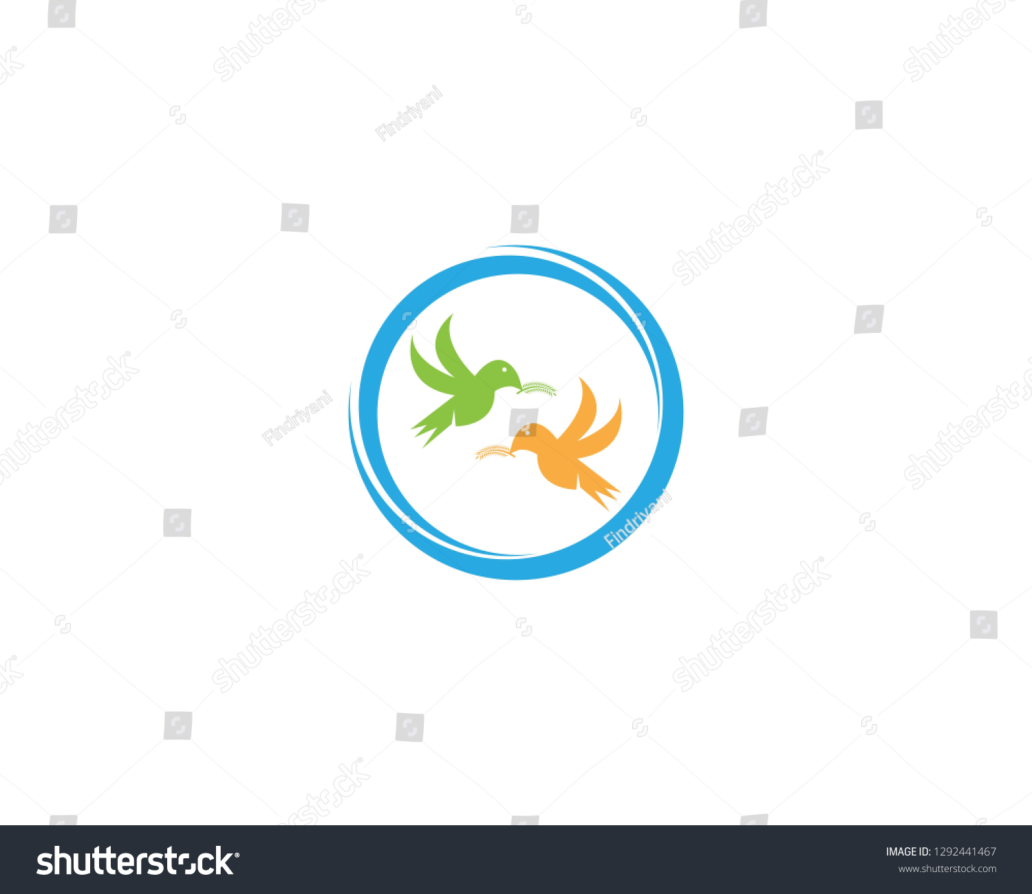 Flying Bird Icon Vector Illustration Stock Vector (Royalty Free ...