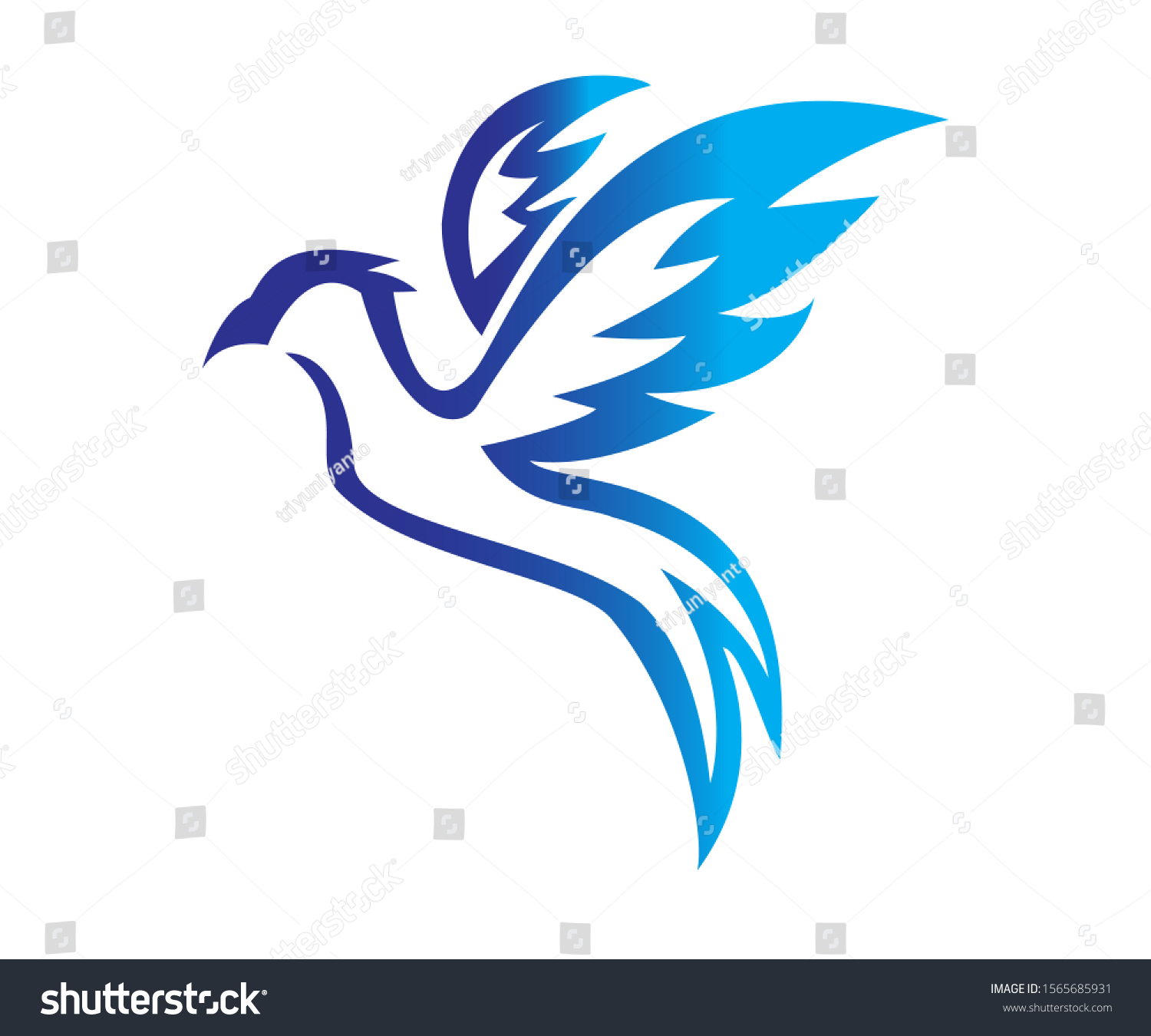 Flying Bird Logo Simple Design Vector 库存矢量图（免版税）1565685931 | Shutterstock