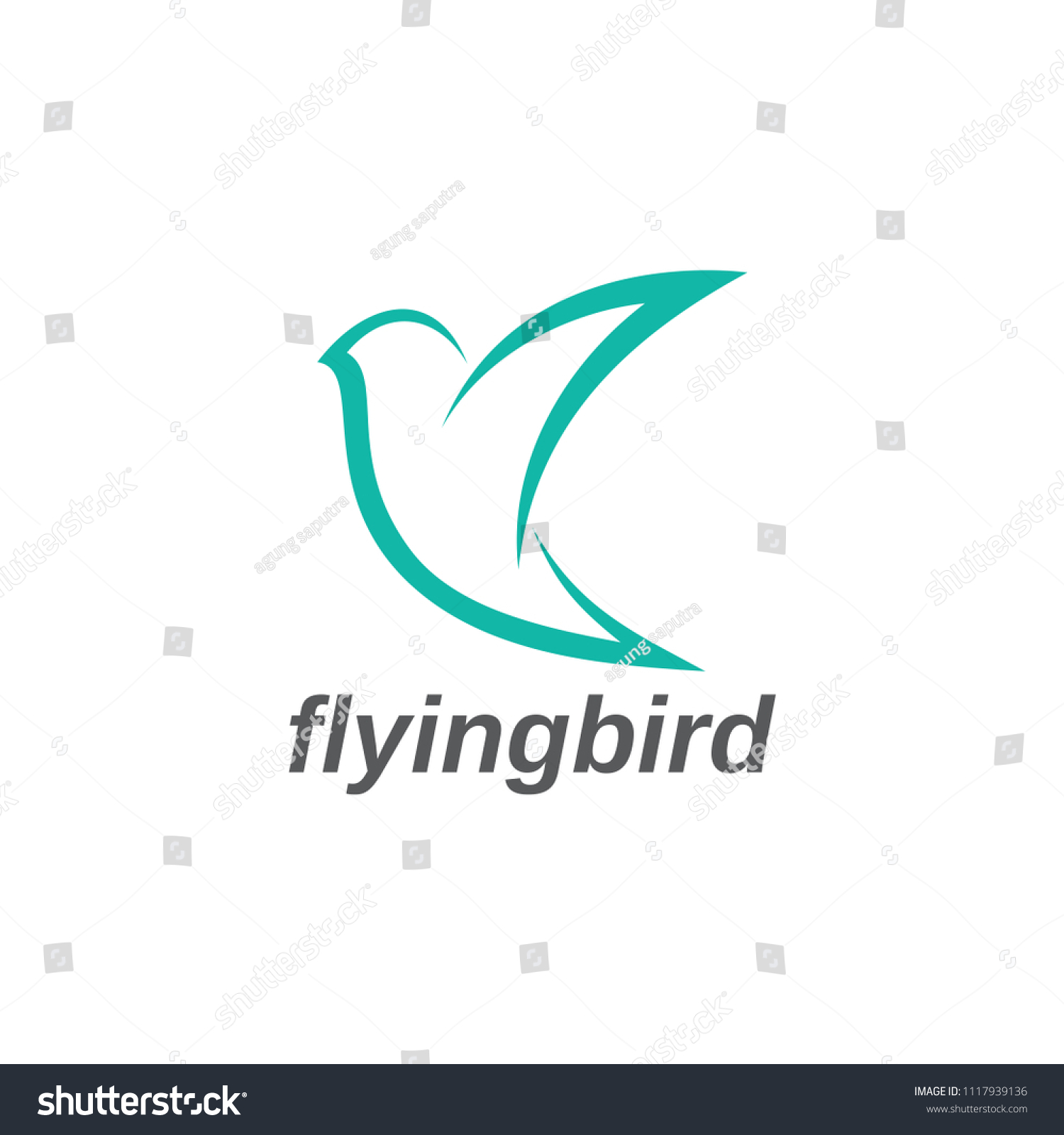 Flying Bird Logo Vector Design Template Stock Vector (Royalty Free ...