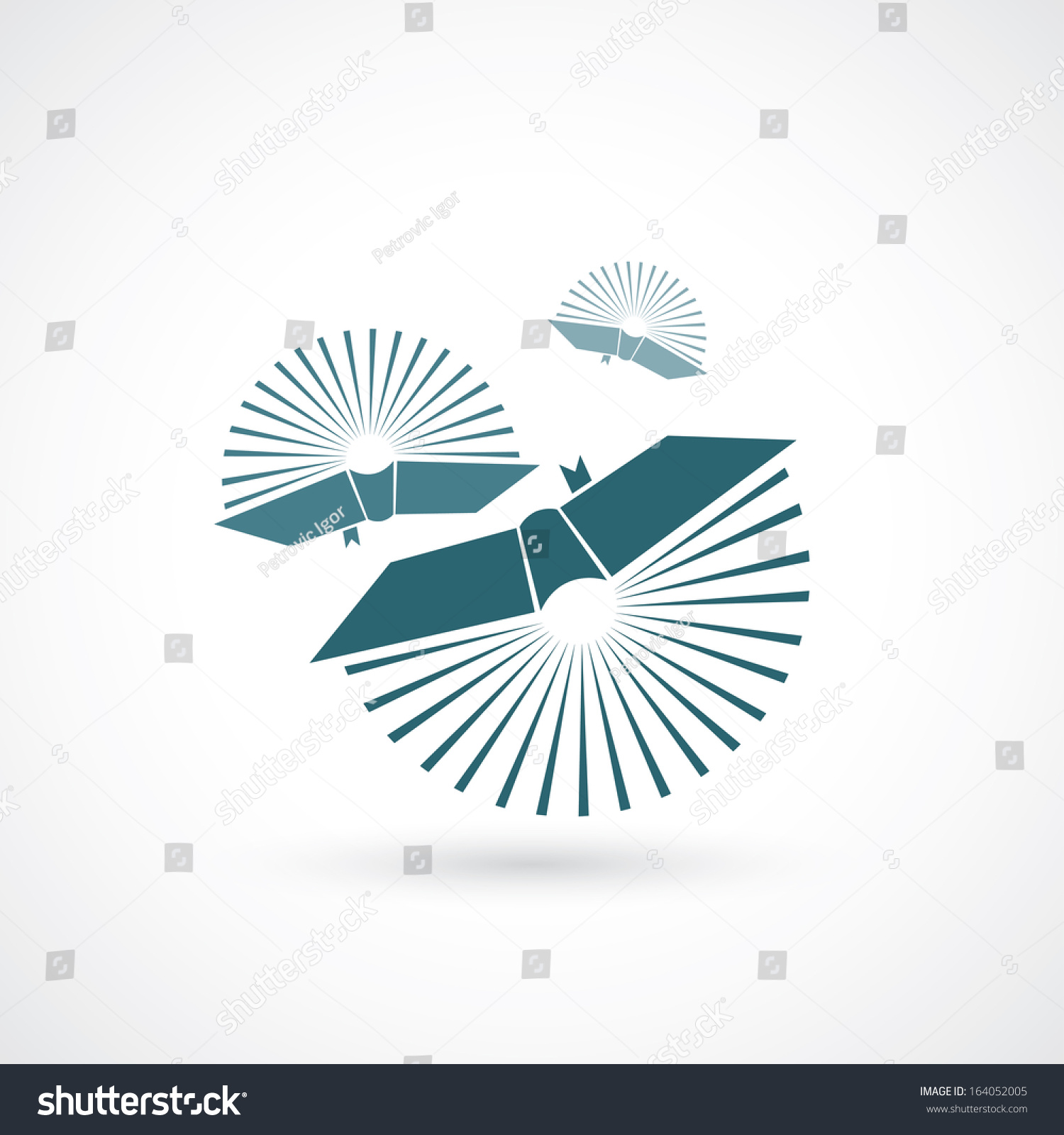 Flying Books Vector Illustration: vector de stock (libre de regalías ...