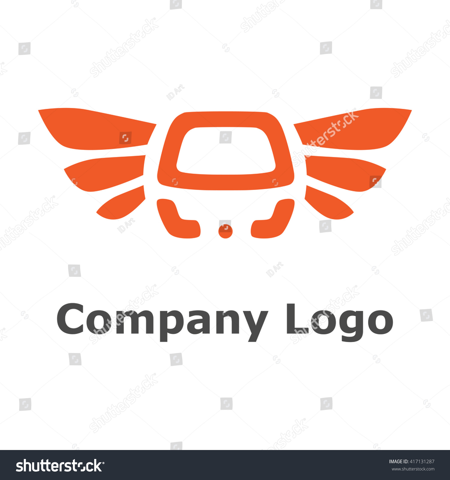 Flying Car Logo Concept: vector de stock (libre de regalías) 417131287