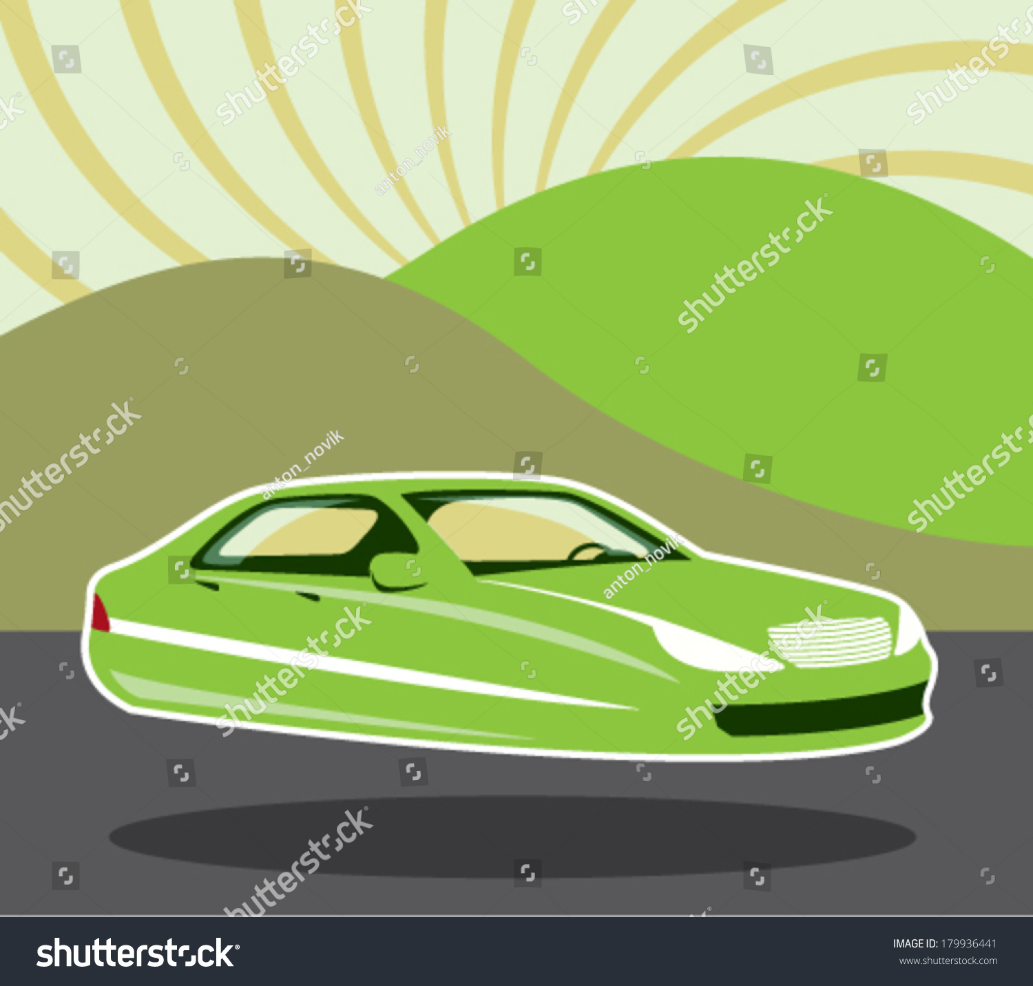 Flying Car Vector: vector de stock (libre de regalías) 179936441 ...
