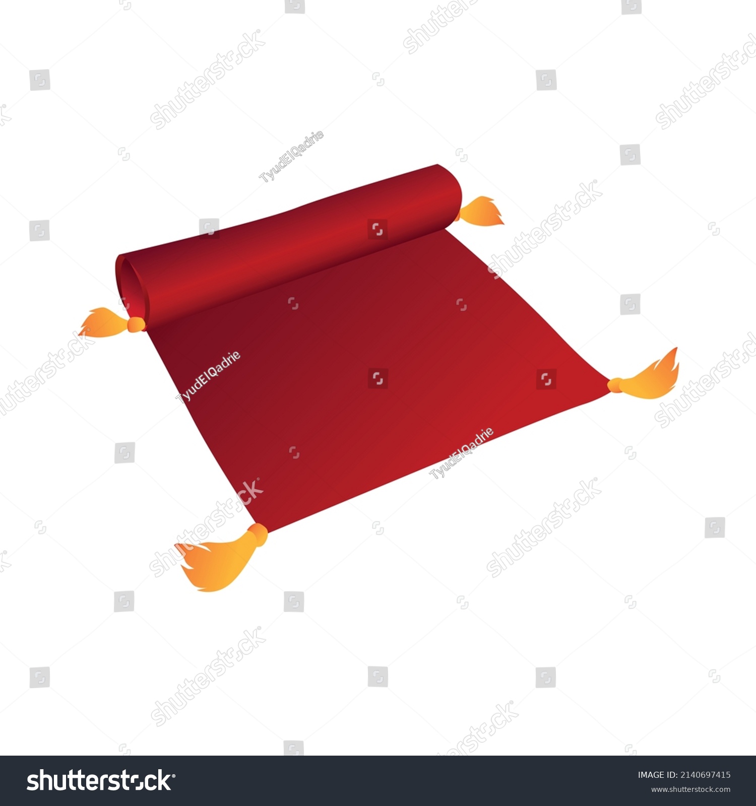 Flying Carpet White Background Vector Illustration Stock Vector ...